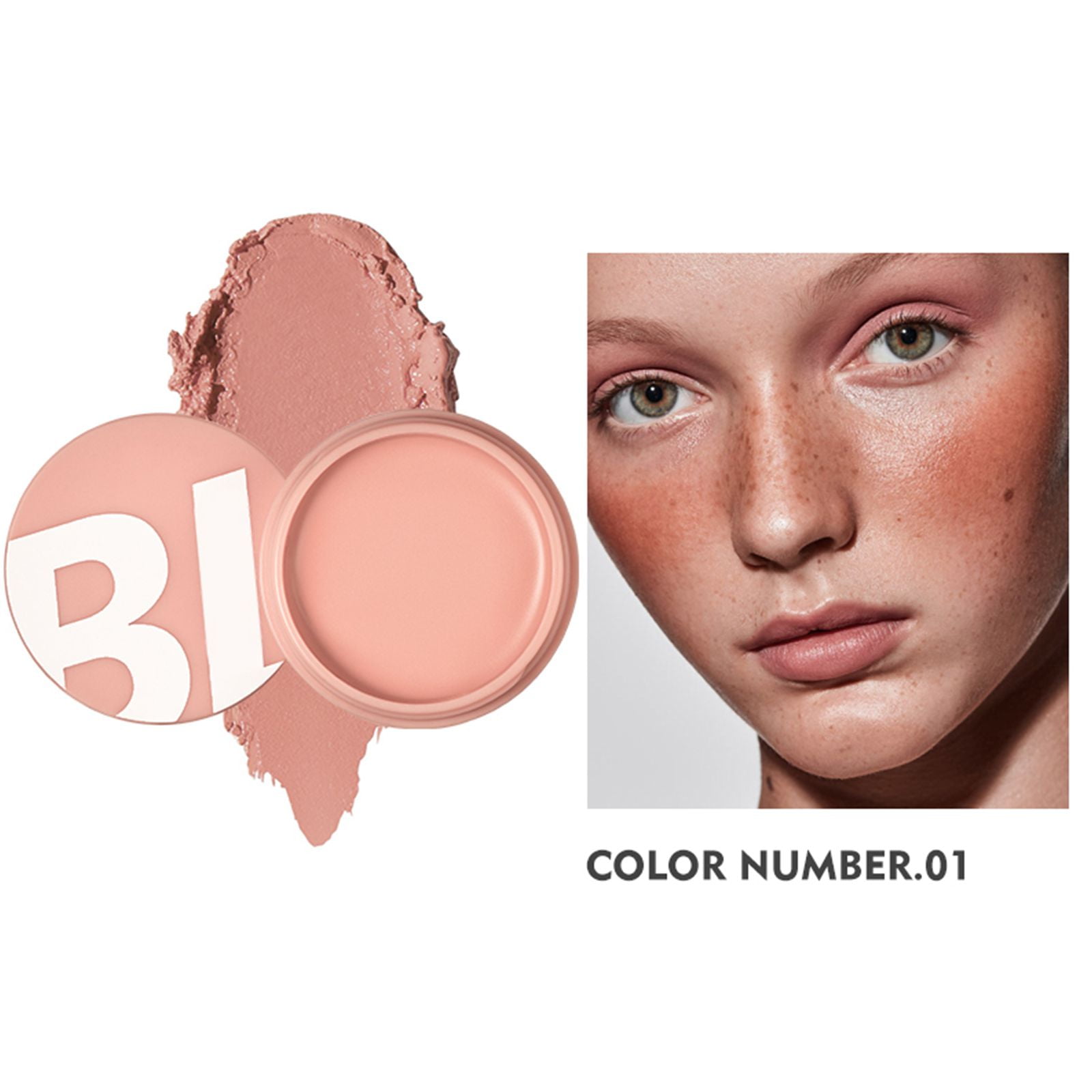 WBQ Matte Cream Blush,Rouge Matte Blusher Lasting Easy To Color Mousse ...