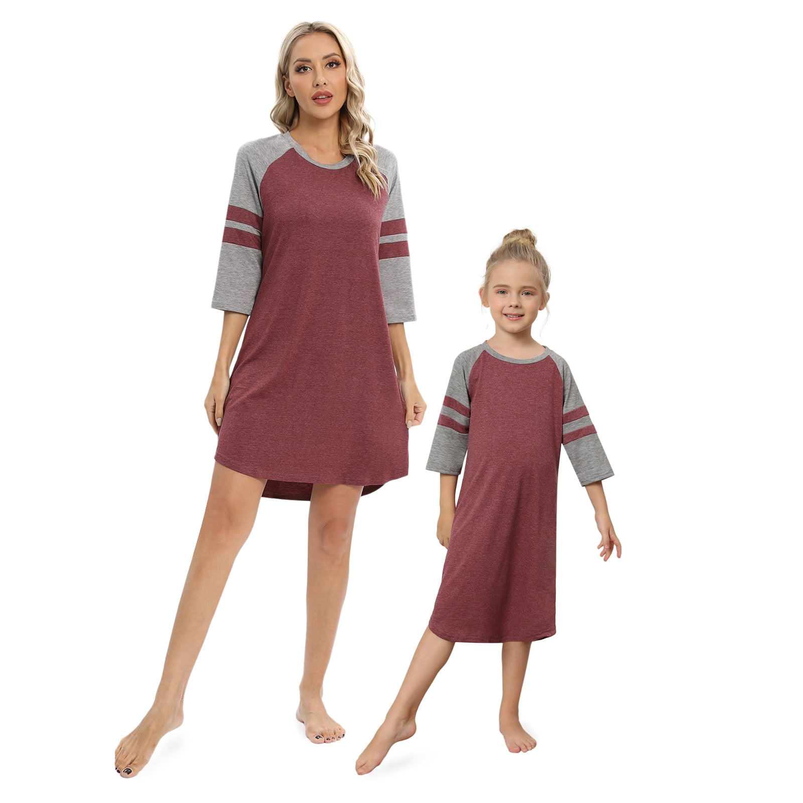 WBQ Mommy and Me Pajamas Matching Set Outfit Short Sleeve Striped ...