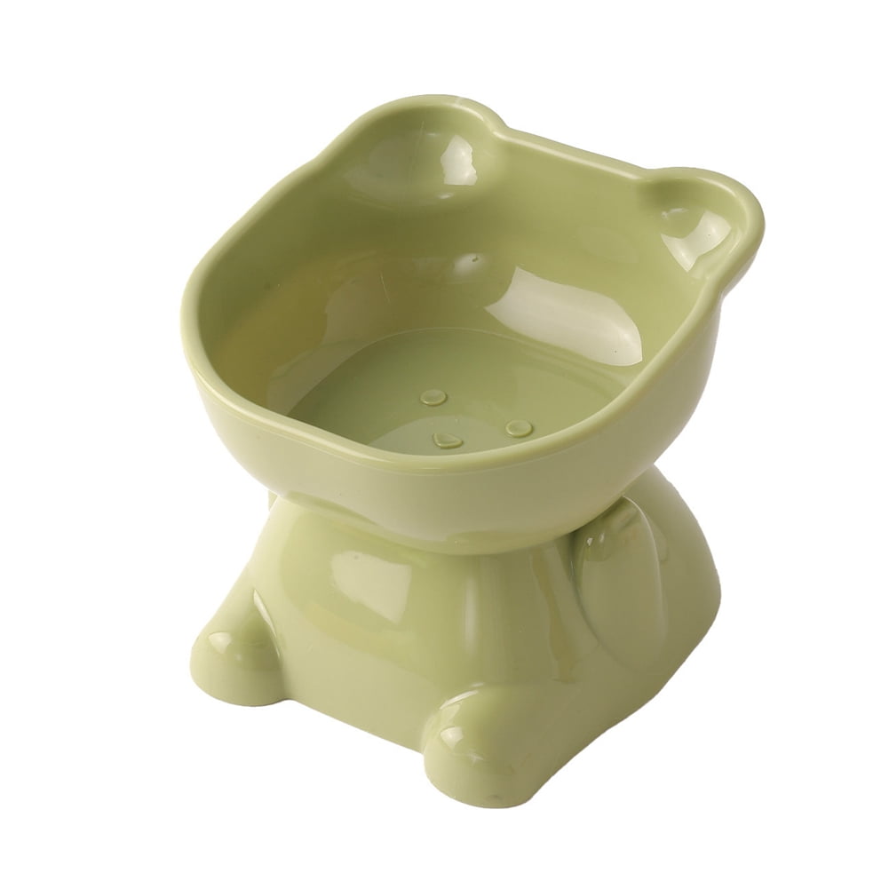 WBQ Plastic Cat Food Dish：3PCS Elevated Tilted Cat Bowls Pet Raised ...