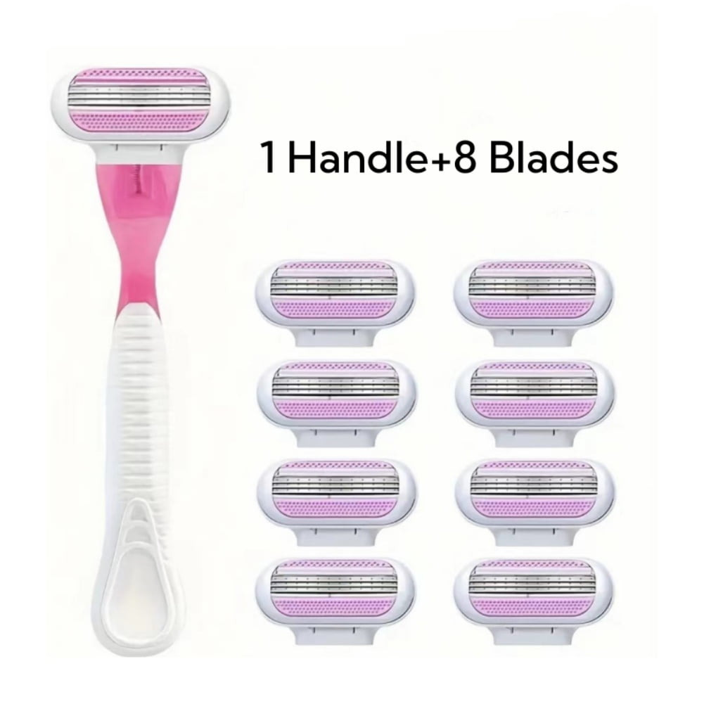WBQ Razors for Women Sensitive Skin，8 blade Lady Shaving Razor for ...
