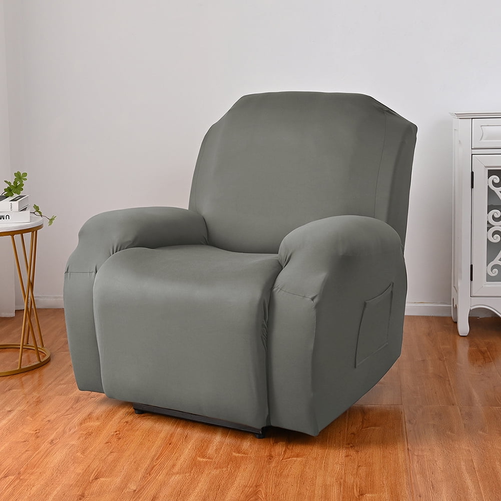 WBQ Stretch Recliner Chair Covers with Pockets, Full Coverage Washable ...