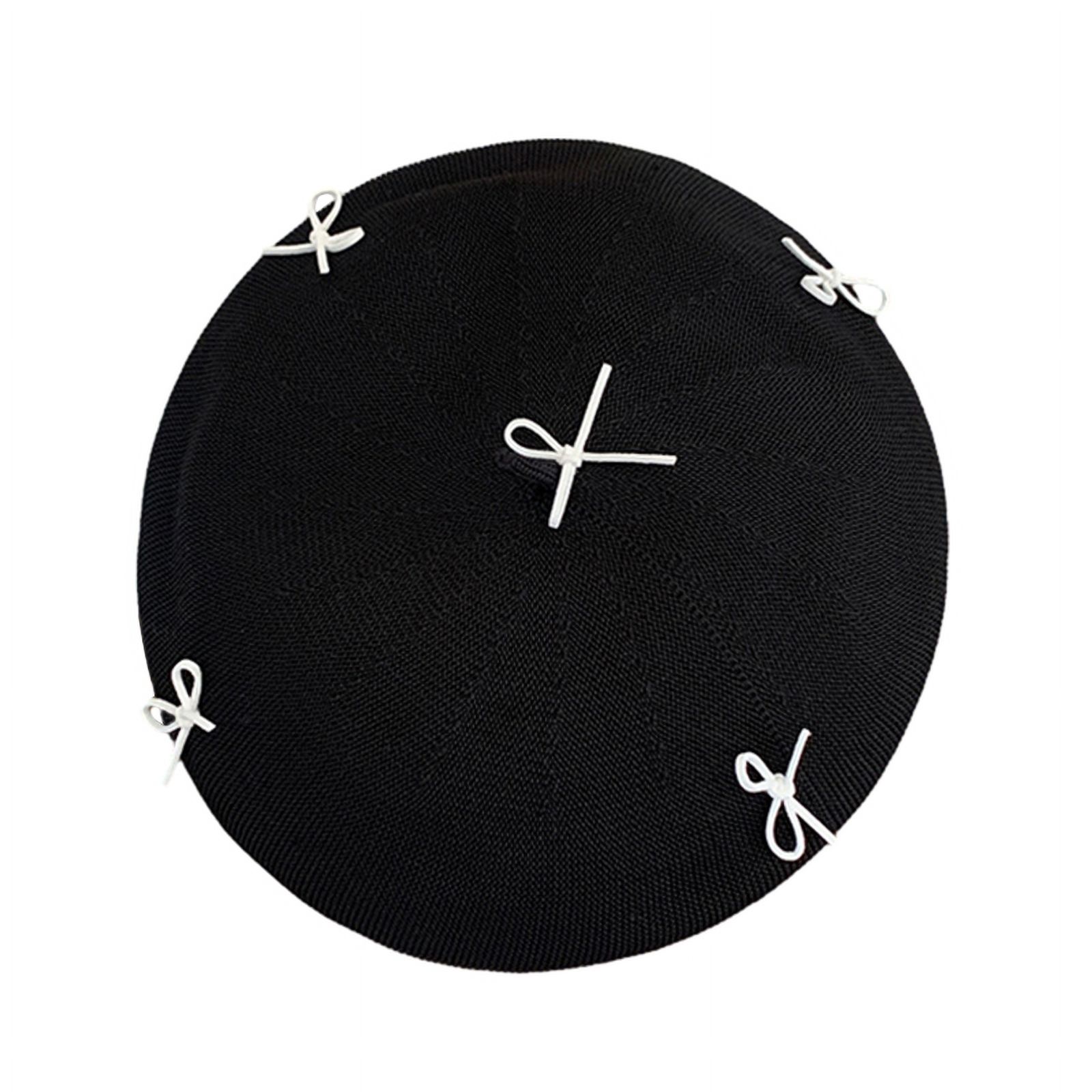 WBQ Version Cute Bow Decorated Beret y2k Painter Hat Red Santa Hat Red ...