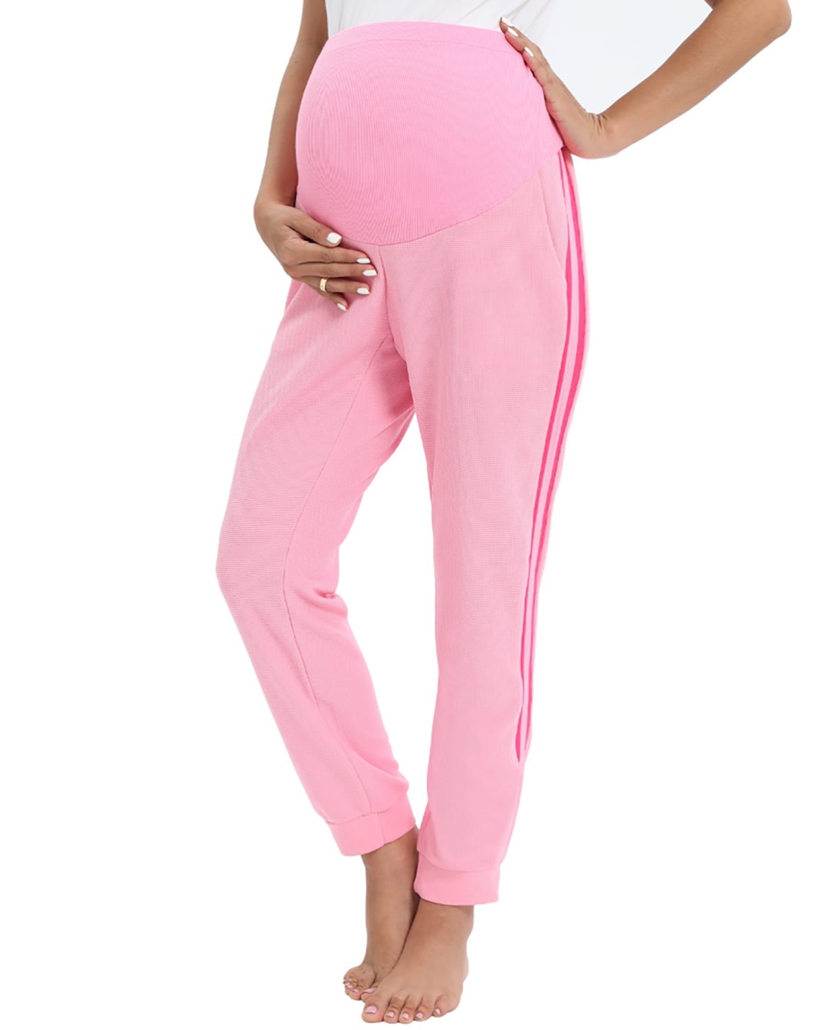 WBQ Women's Maternity Pants with Pockets Over The Belly Pregnancy ...