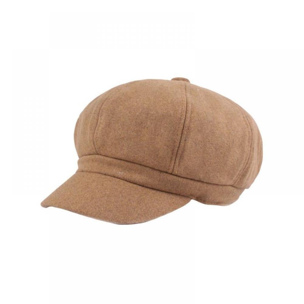 WBQ Women's Newsboy Hats Wool Cabbie Beret Tweed Girls Paperboy Cap ...