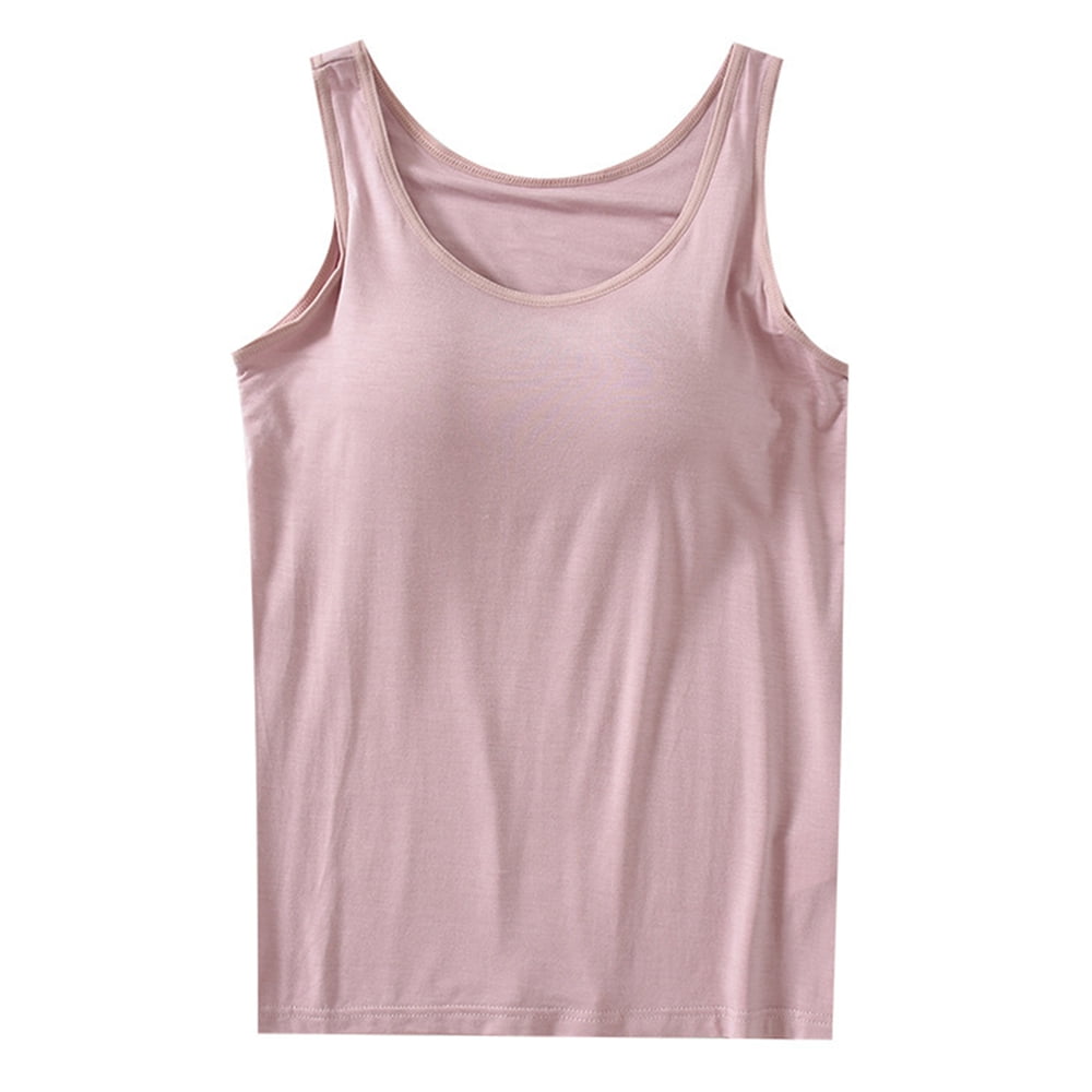 WBQ Women's Tank Top with Built in Bra Wide Shoulder Strap Camisoles ... WBQ Women's Tank Top with Built in Bra Wide Shoulder Strap Camisoles ...