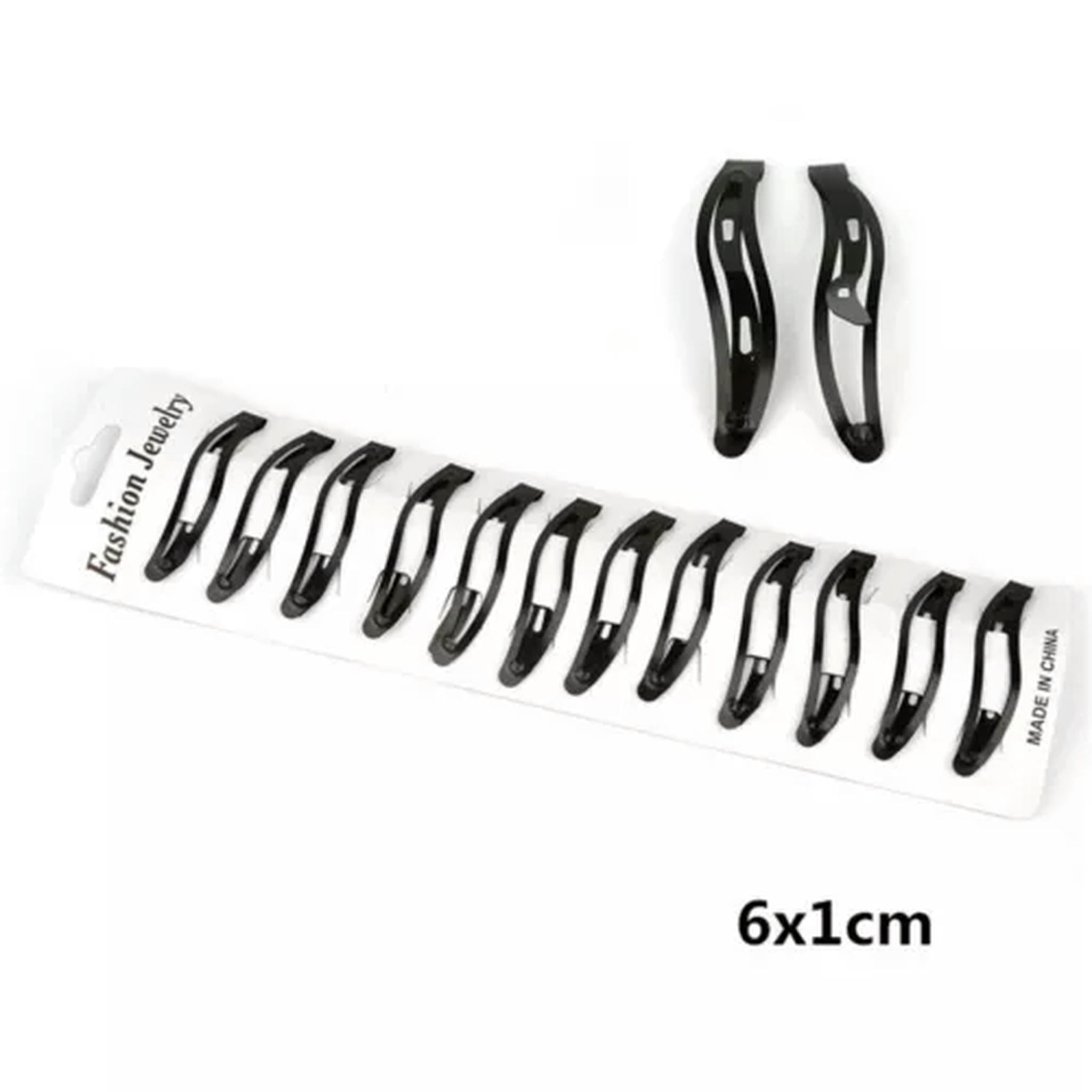 WBQF 12PCS Black Tone Simple Style Hair Clip Hair Pin Girl Women Hair ...