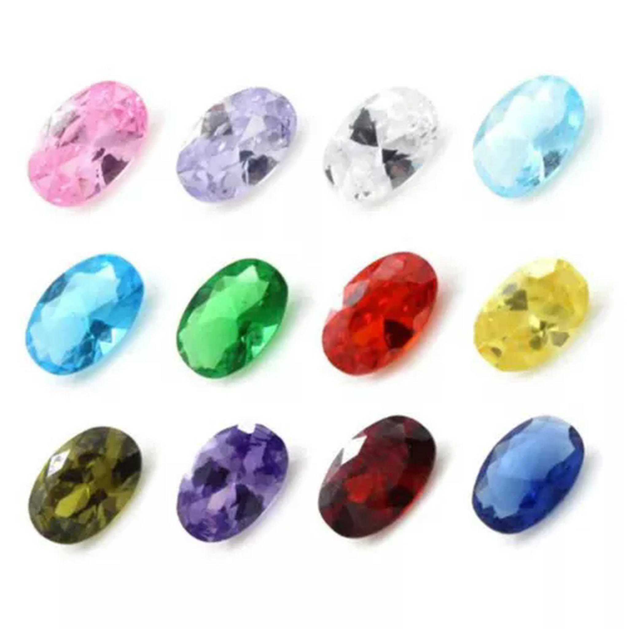 WBQF 12PCS Colorful Rhinestone Crystal Birthstone Floating Jwelry ...
