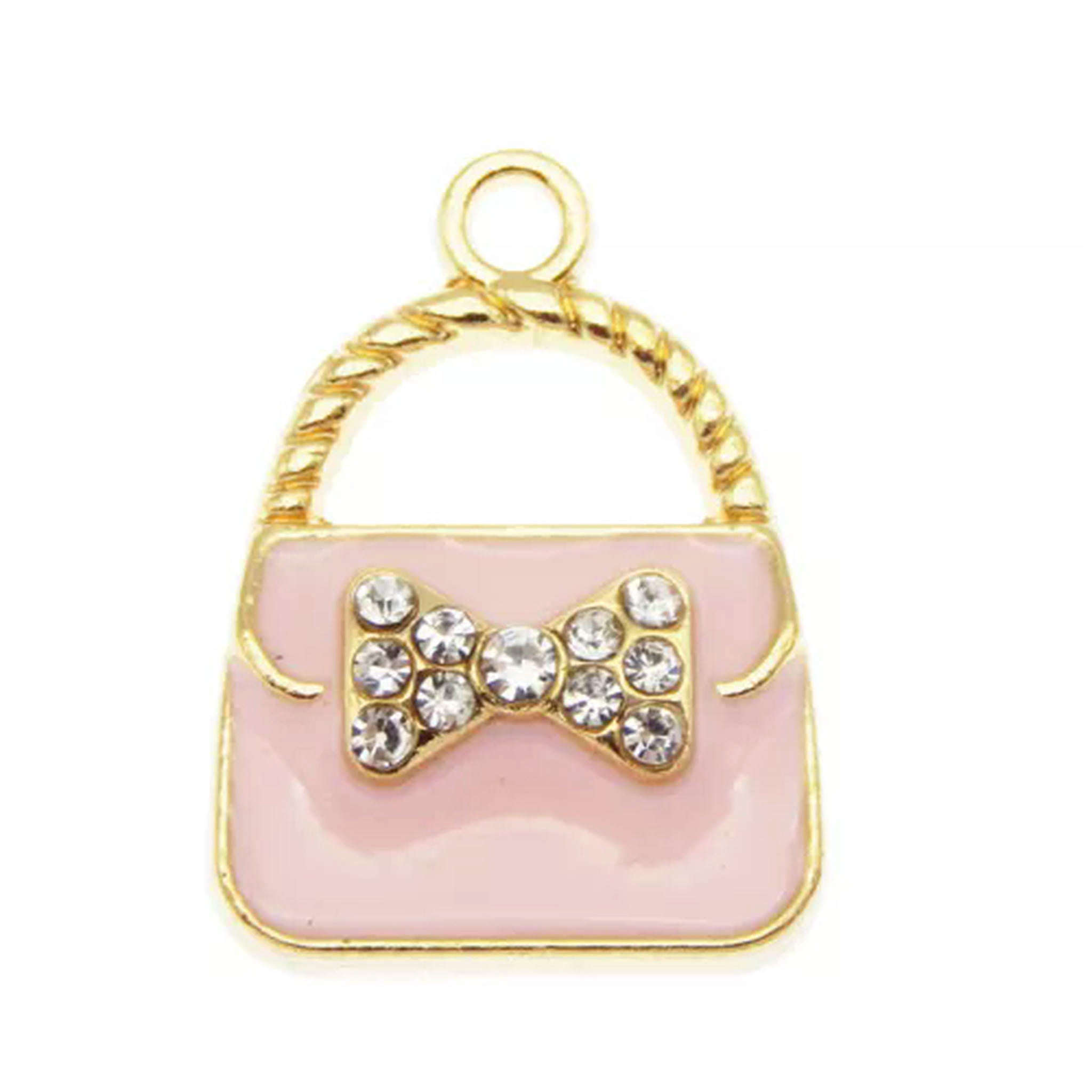 WBQF 12PCS/Pack Enamel Mixed Women Purse Handbags Charms Pendant DIY ...