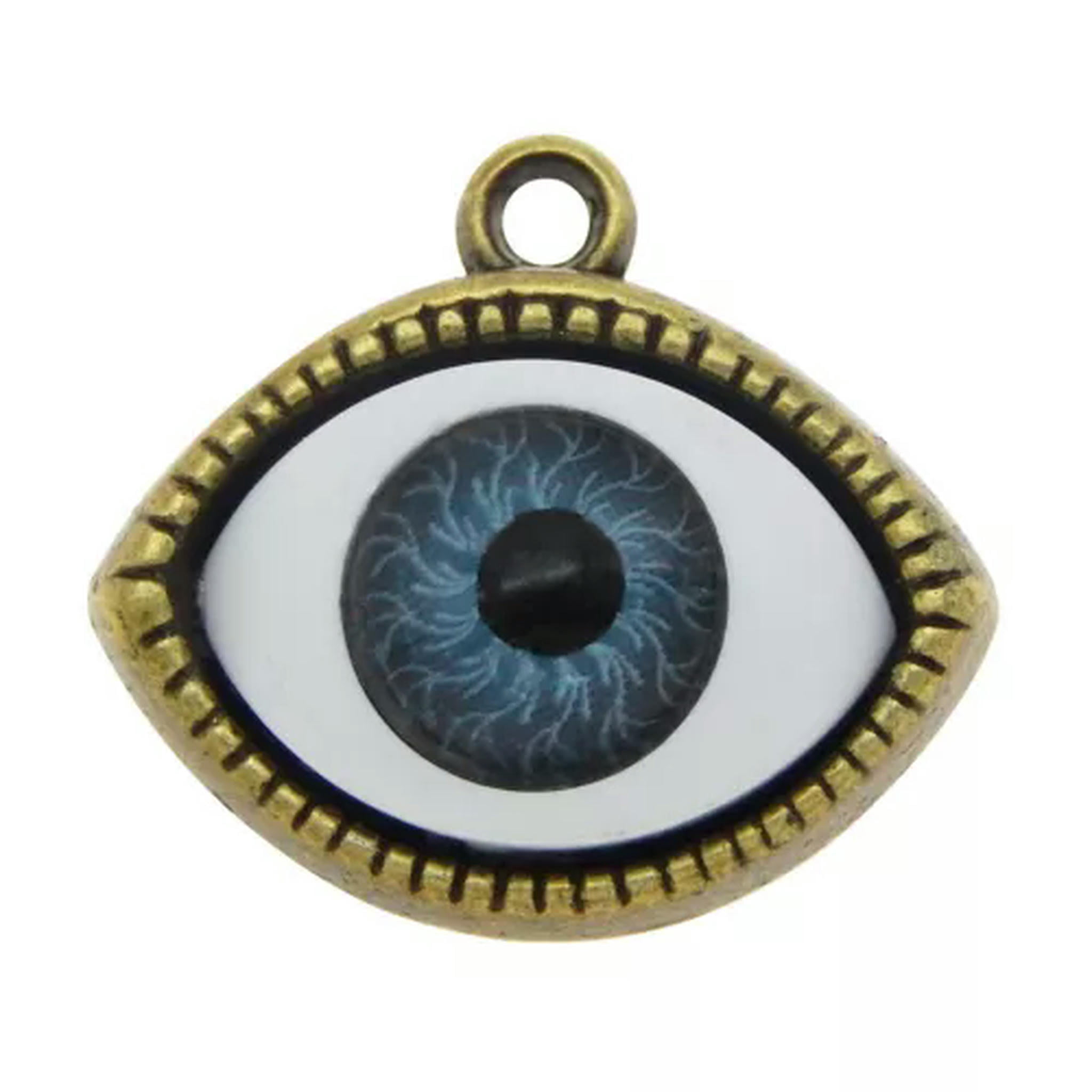 WBQF 14pcs Assorted Colors 22x20mm Demon Eyes Evil Eyes Pendant Charms ...
