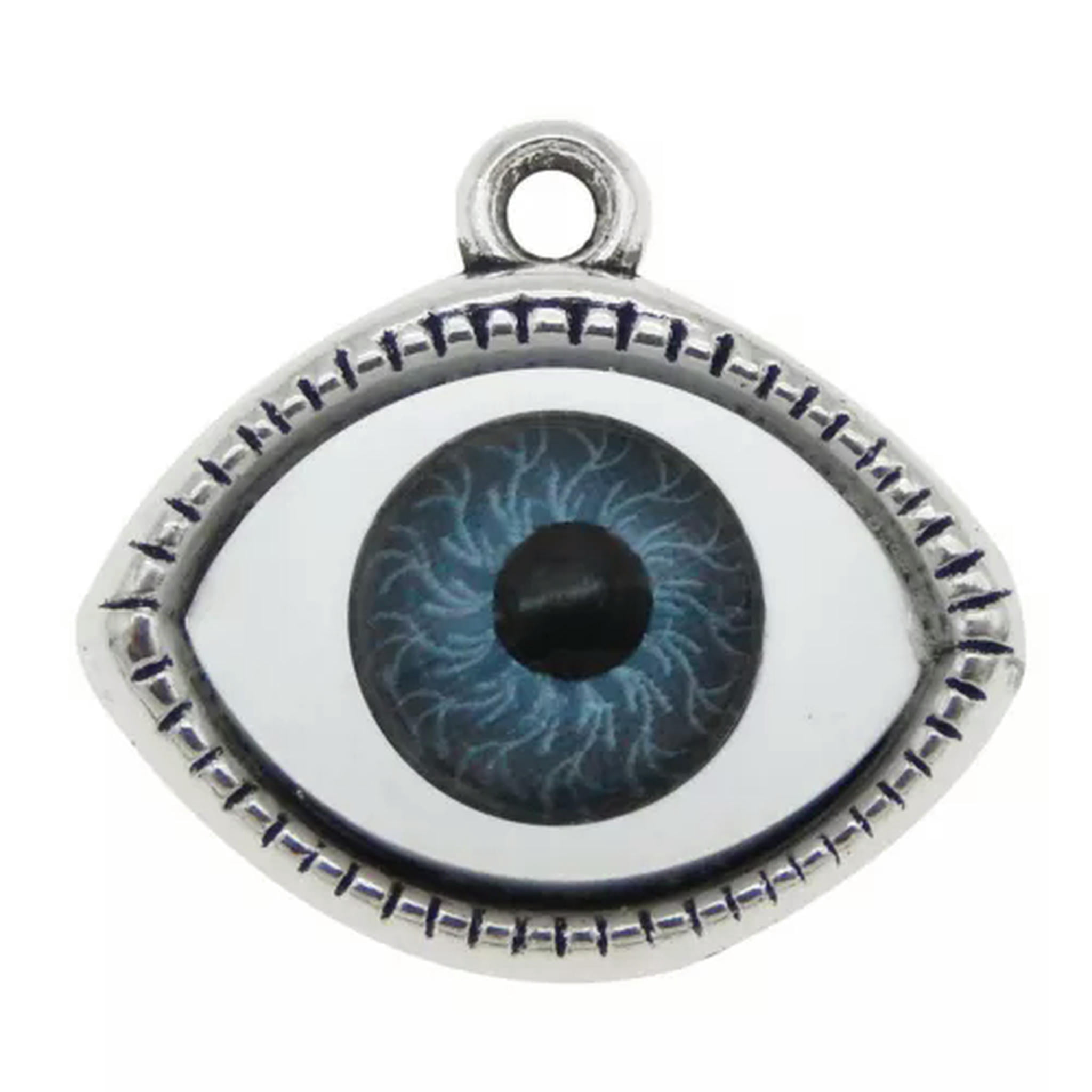 WBQF 14pcs Assorted Colors 22x20mm Demon Eyes Evil Eyes Pendant Charms ...