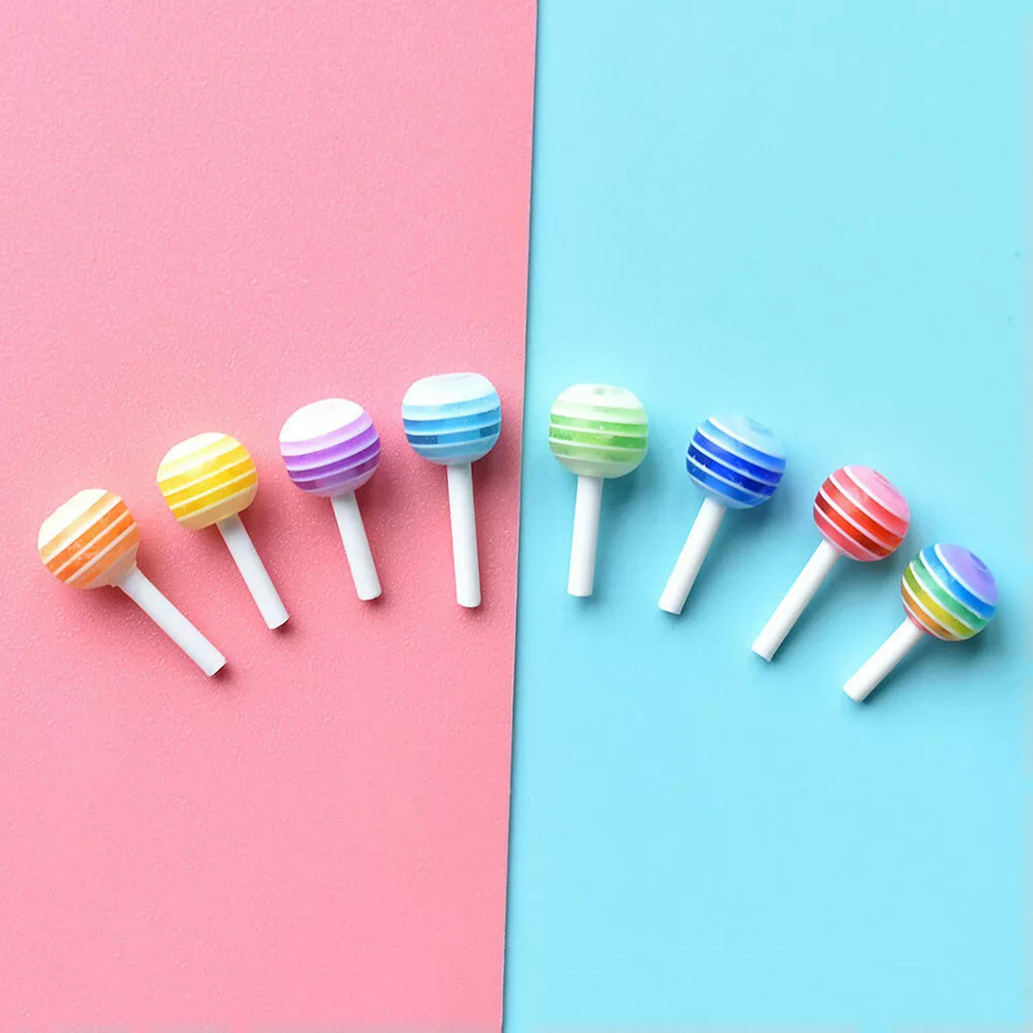 WBQF 20 pcs Assorted Tiny Lollipop Resin For Craft Jewelry Making Charm ...