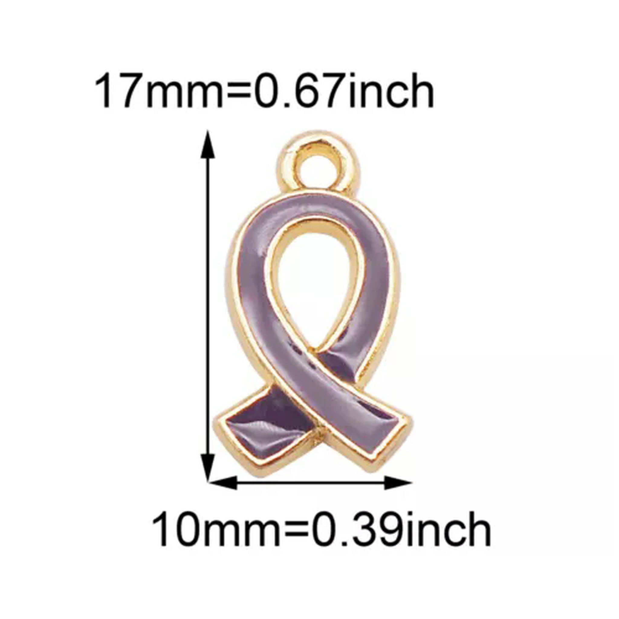 WBQF 28pcs Mixed Cancer Support Ribbon Charms Pendant Necklace Earrings ...