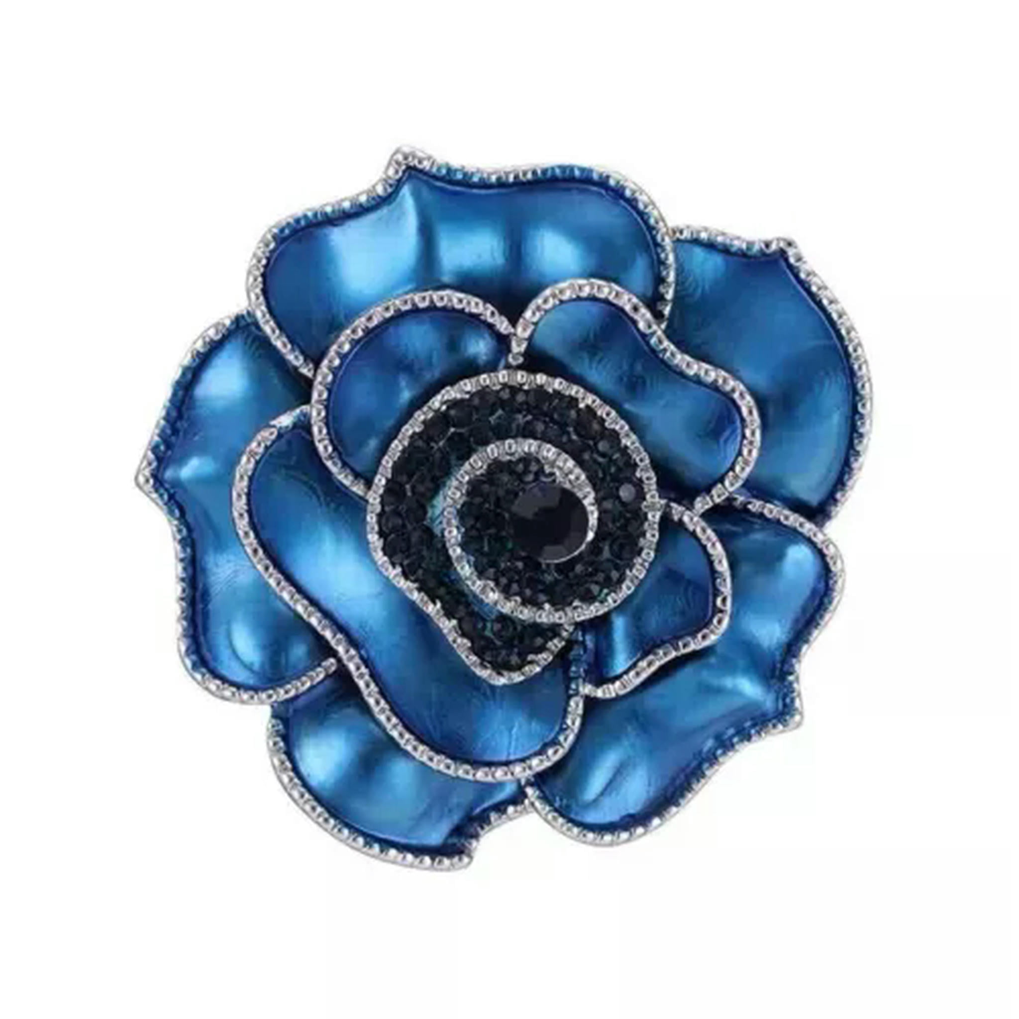 WBQF Classic Blue Camellia Brooch Ladies Luxury Series Jewelry Brooch ...