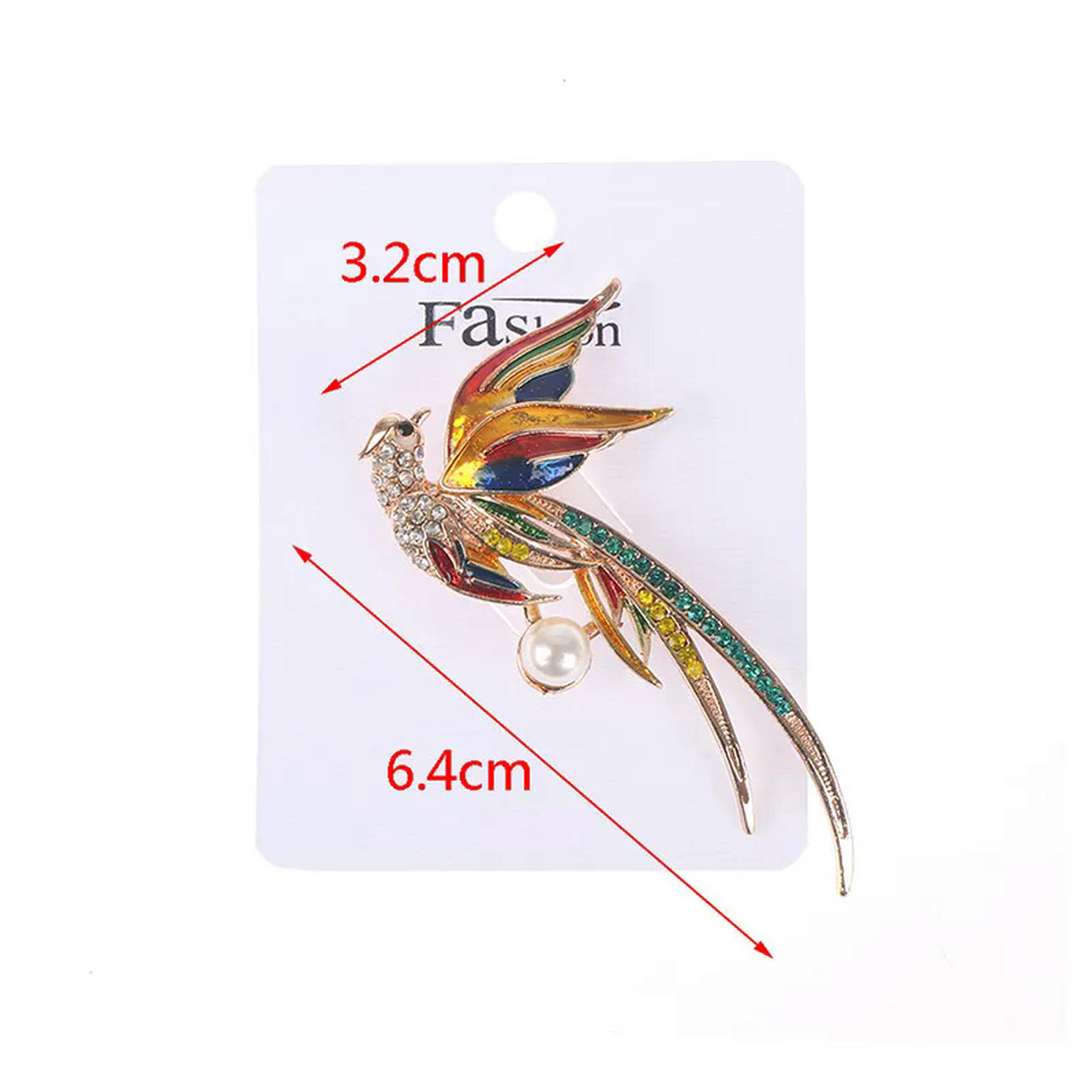 WBQF Crystal Phoenix Bird Brooches Women Enamel Flying Beauty Bird ...