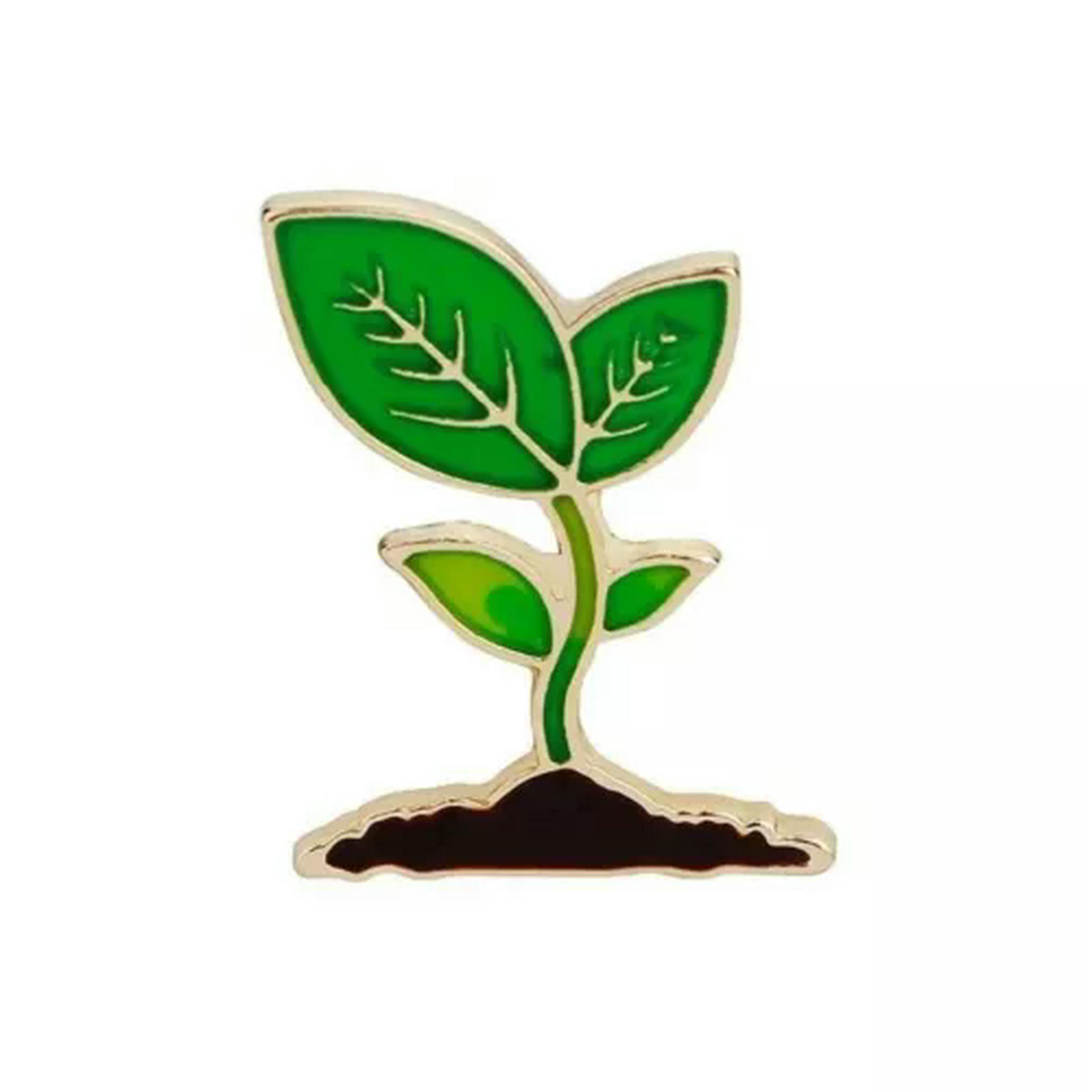 WBQF Cute Plant Badge Potted Collar Shoe Enamel Brooch Coconut Tree ...