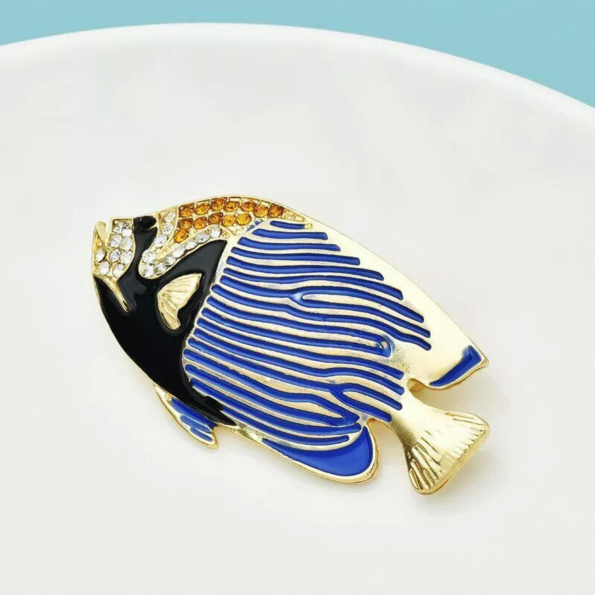 WBQF Enamel Sea Fish Brooches For Women Unisex Swimming Beauty Fish ...