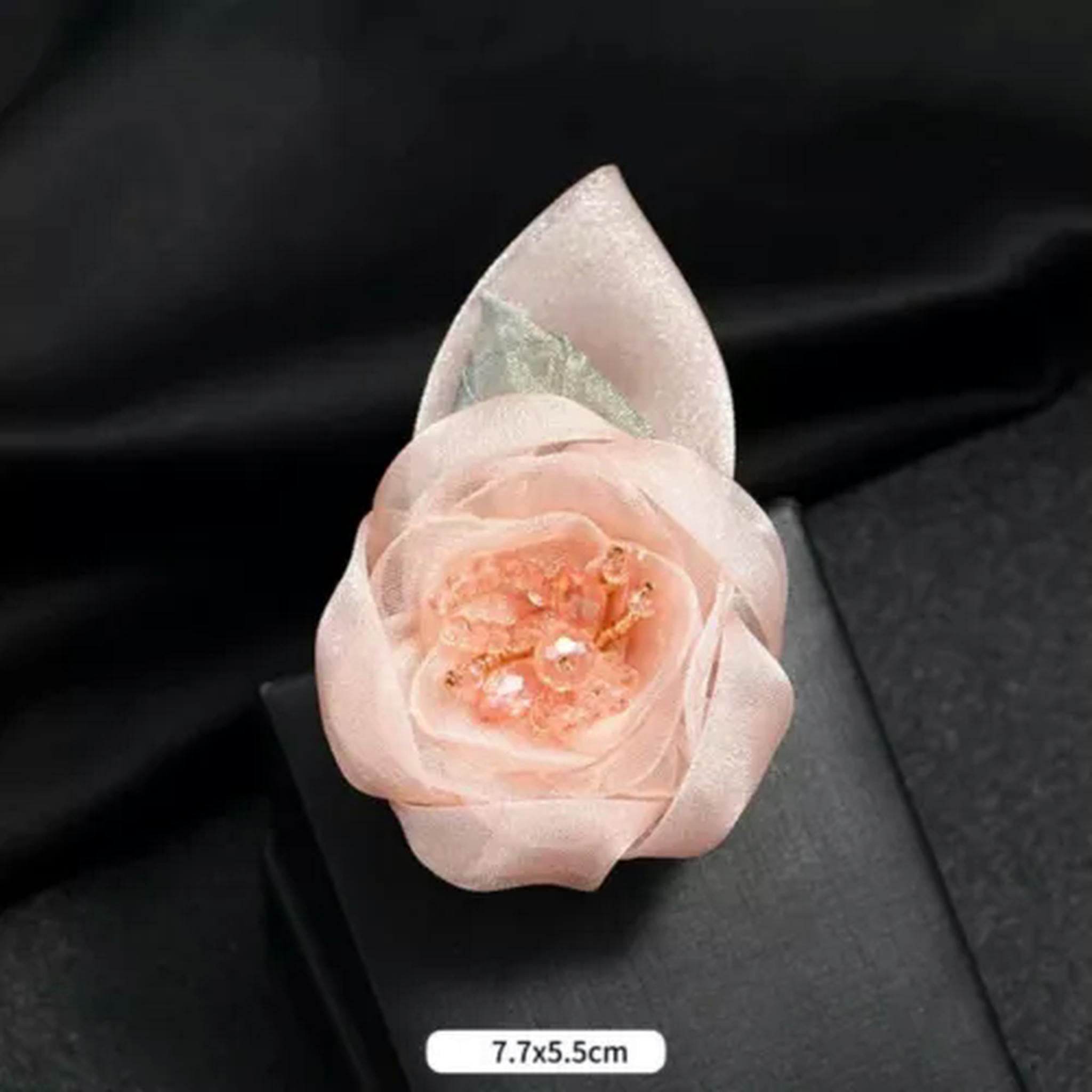 WBQF Handmade Wedding Corsage Gauze Fabric Rose Flower Brooches Suit ...