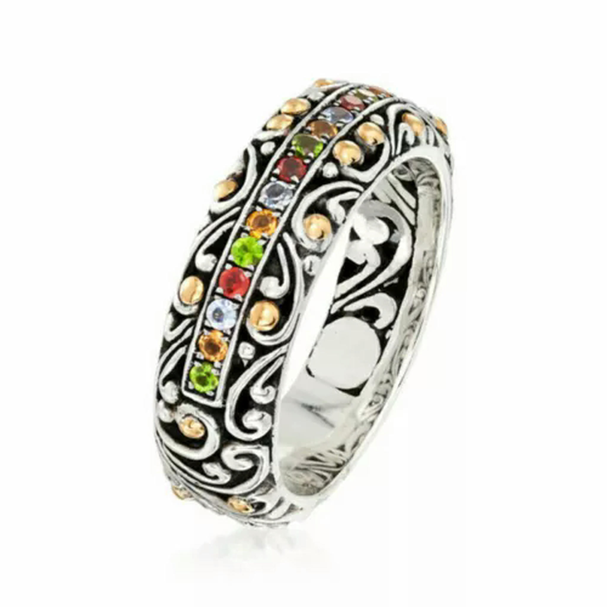 WBQF Pretty 925 Silver Plated Ring Cubic Zircon Women Wedding Jewelry ...