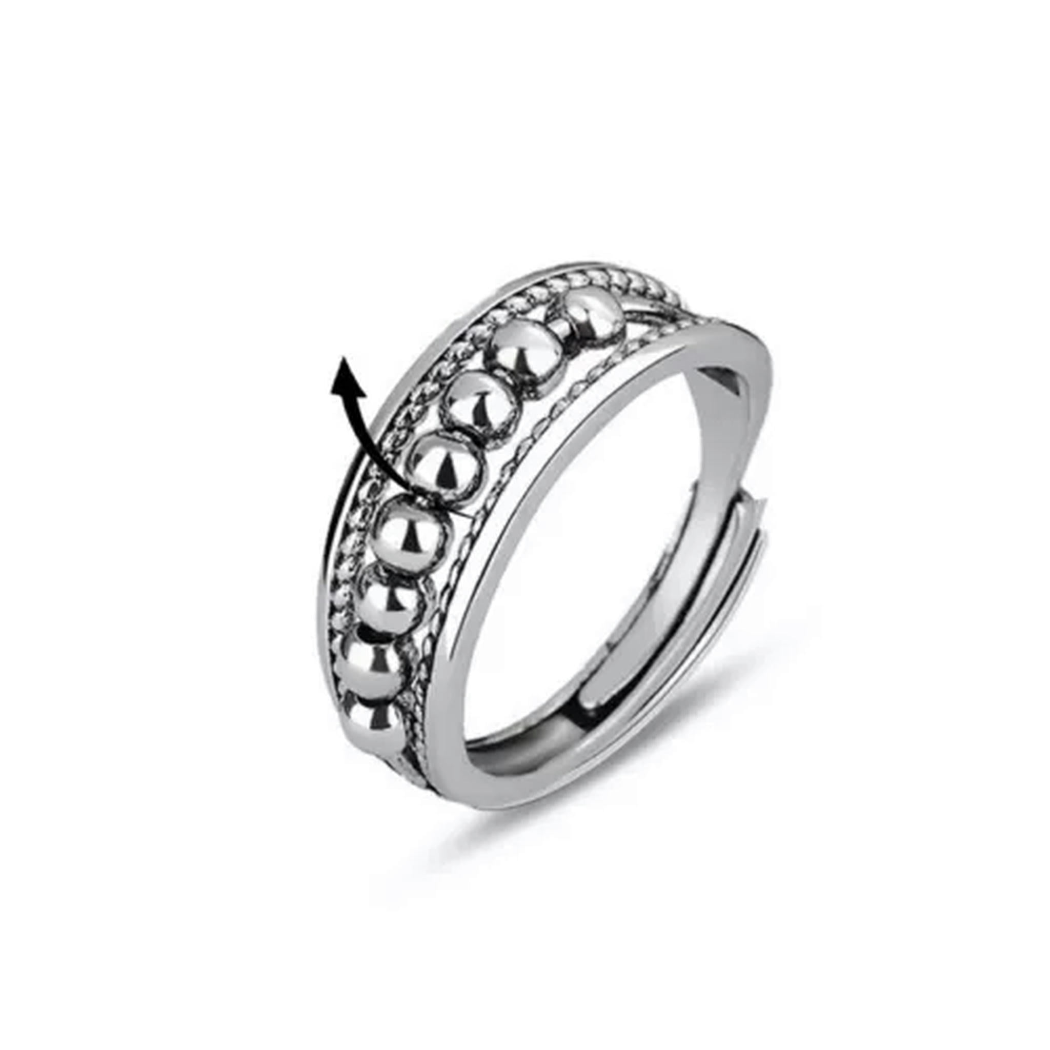 WBQF Rotating Spinner Rings Open Ring Relief Anxiety Pressure Fidget ...