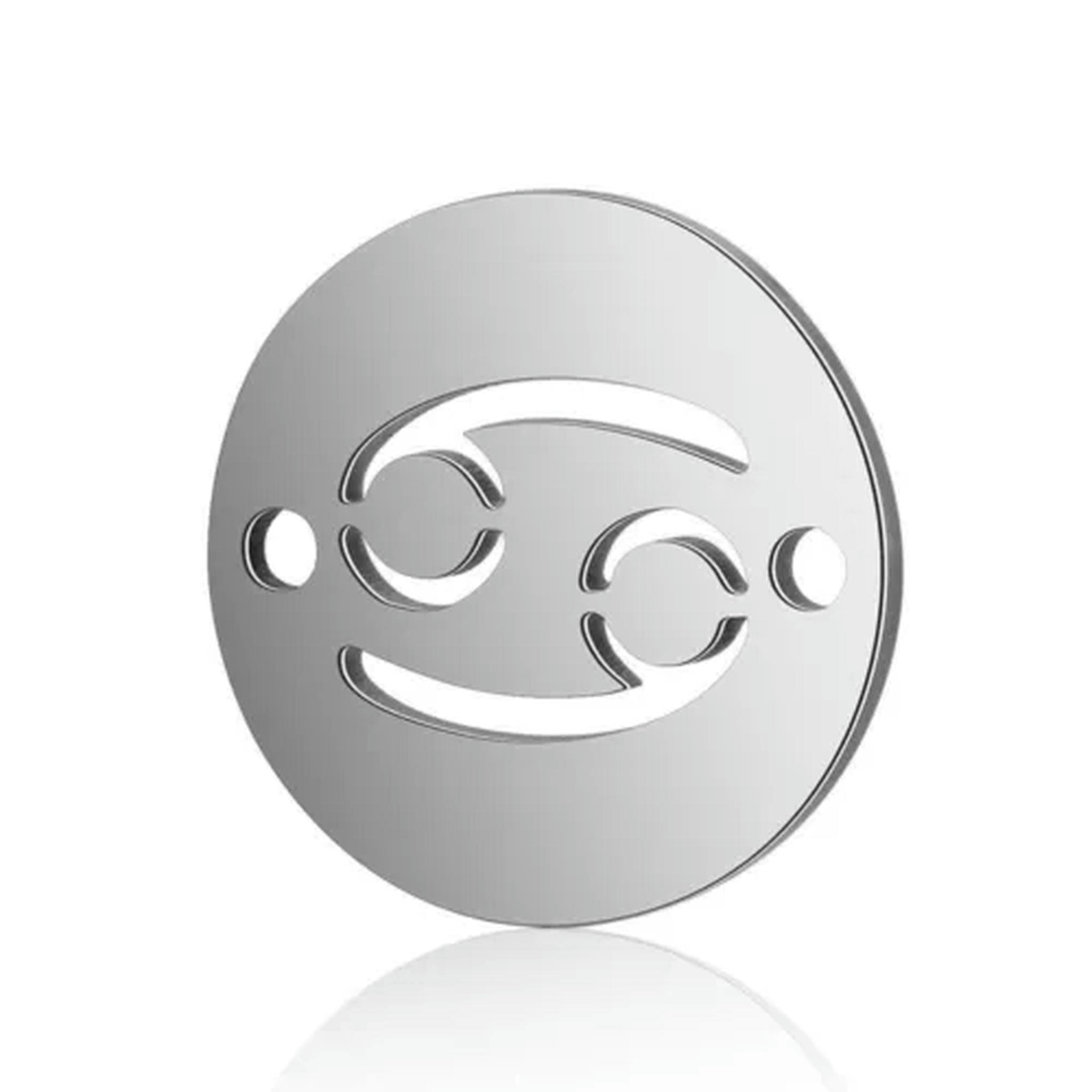 WBQF Round 12mm Stainless Steel Zodiac Signs Charms 12 Constellations ...