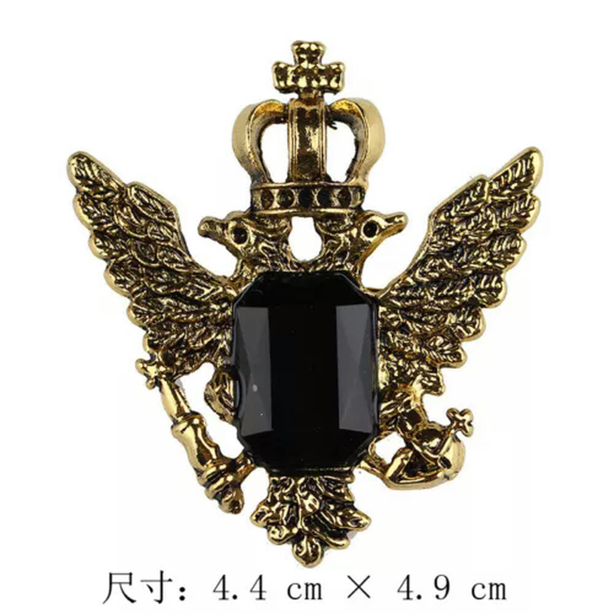 WBQF Vintage Five Point Star Eagle Knight Wolf Badge Brooch Minimalist ...