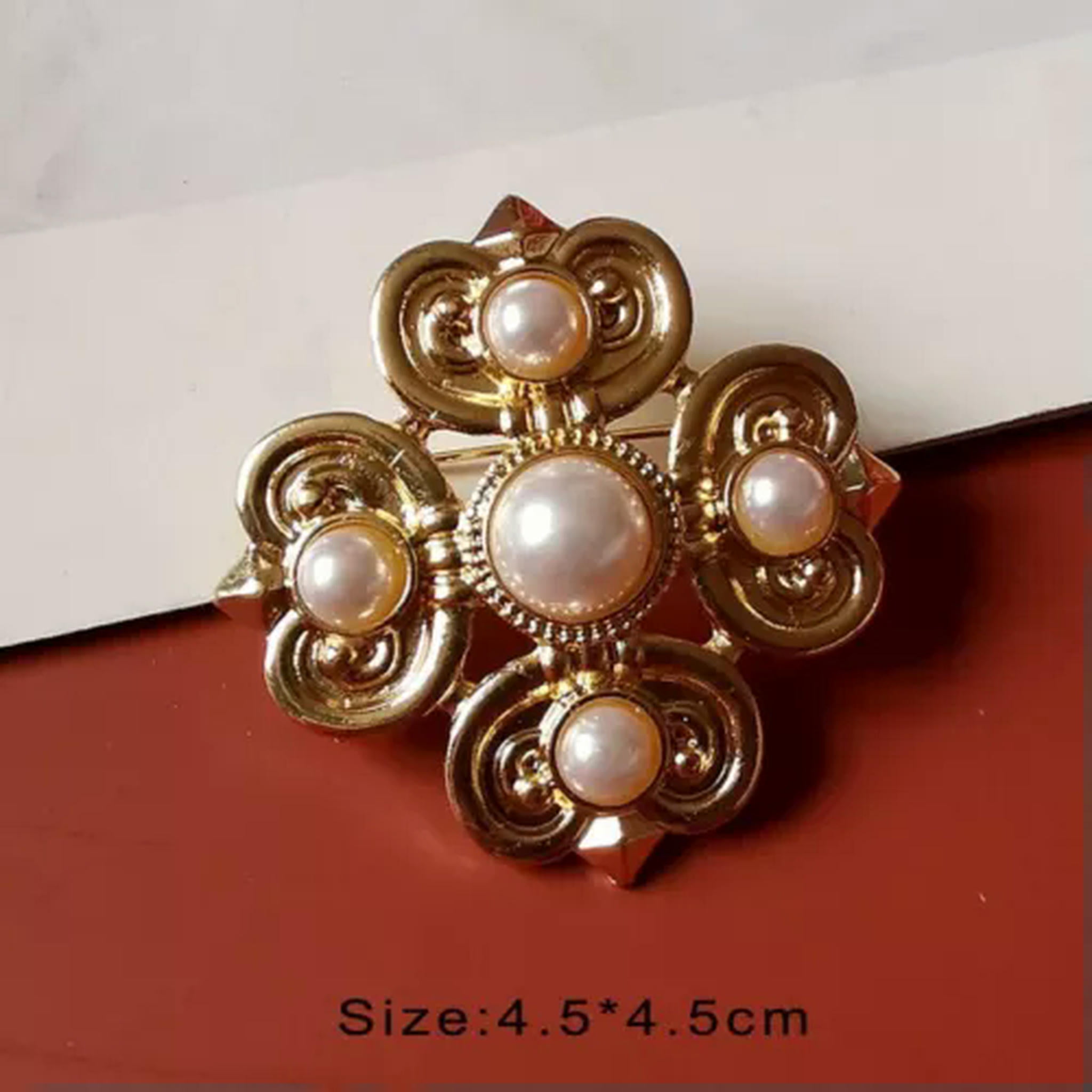 WBQF vintage Baroque Flower Brooch Western Retro Palace Pearl Brooches ...