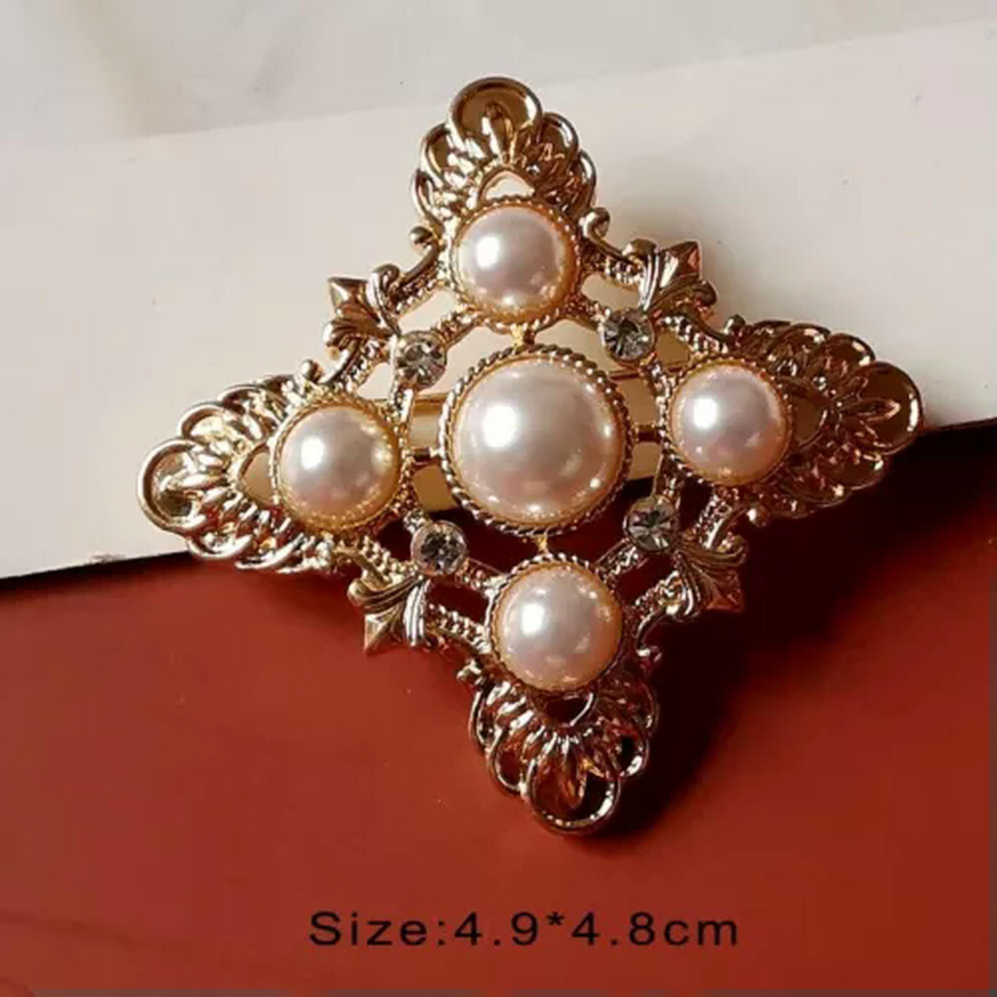 WBQF vintage Baroque Flower Brooch Western Retro Palace Pearl Brooches ...