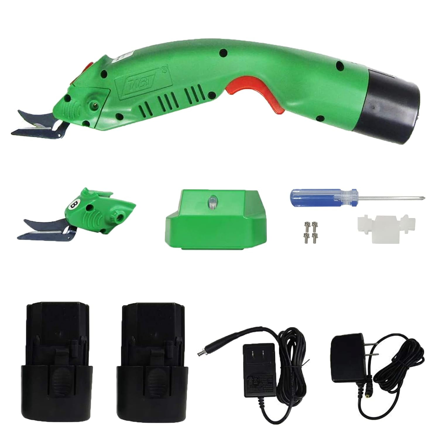 WBT-2 Electric Cordless Scissors for Cutting Fabric with 2 Batteries ...