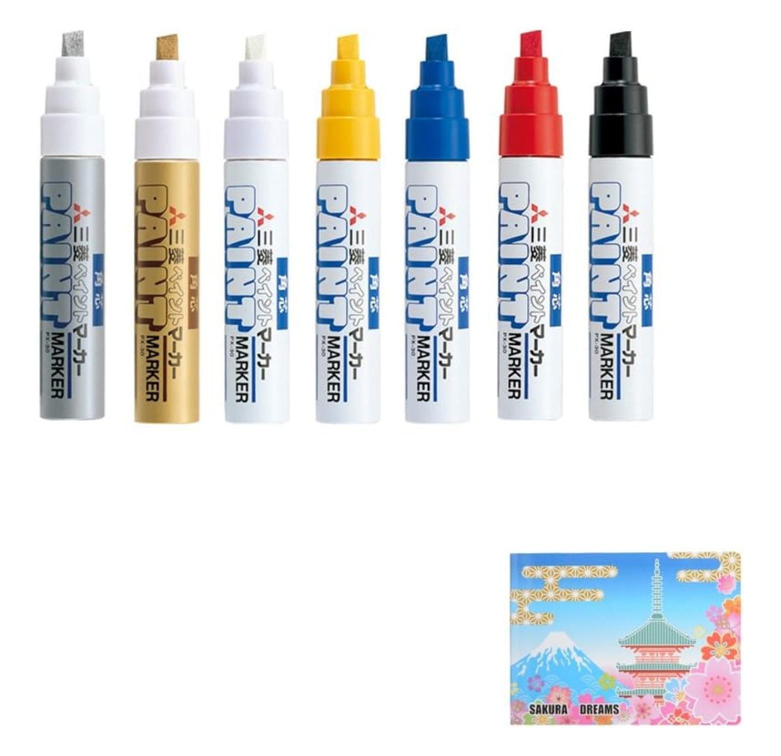 WBTAYB Oil Based Paint Marker Bold Full Range 7 Bundle Set , Multi ...