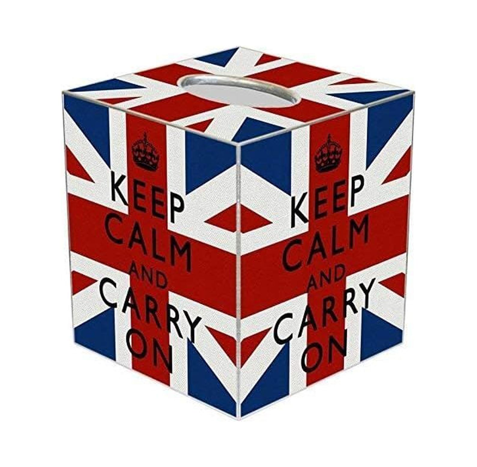 WBTAYB TB2875 - Keep Calm Union Jack British Flag Tissue Box Cover ...