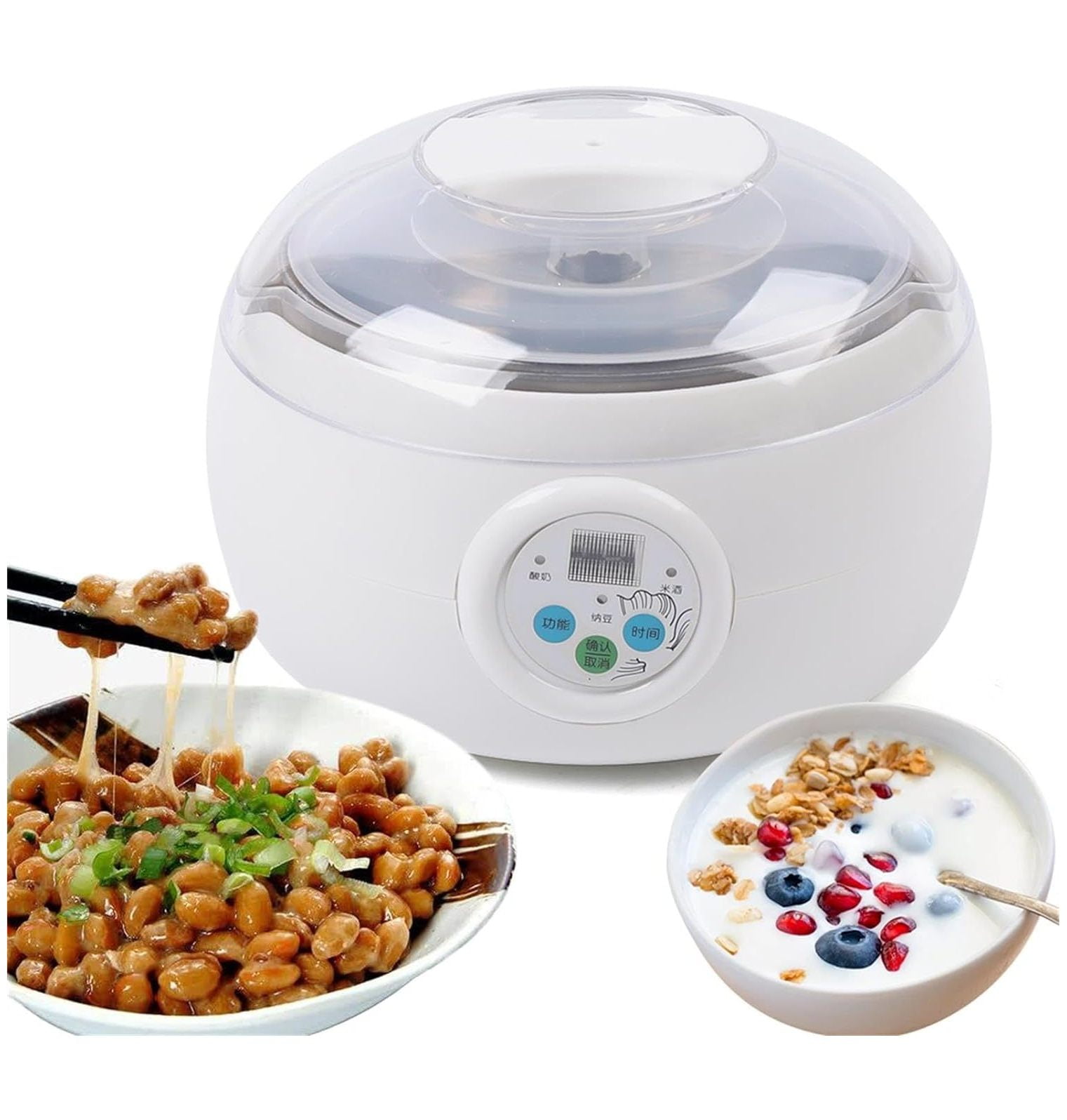WBTAYB White Electric Yogurt natto Machine with Stainless Steel Base ...