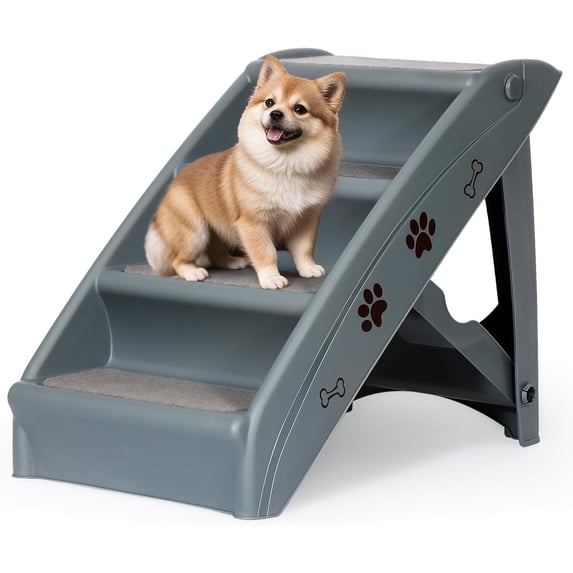WBTER Folding Dog Stairs, Portable Indoor/Outdoor Pet Steps for Bed ...