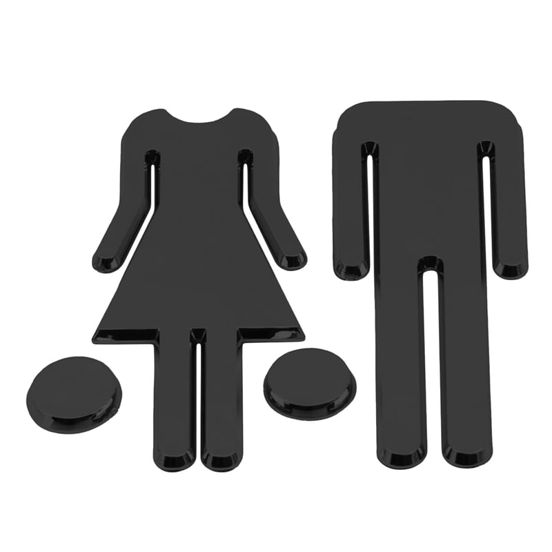 WC Wall Stickers Toilet Signs Restroom Washroom Signage Plaque Man ...