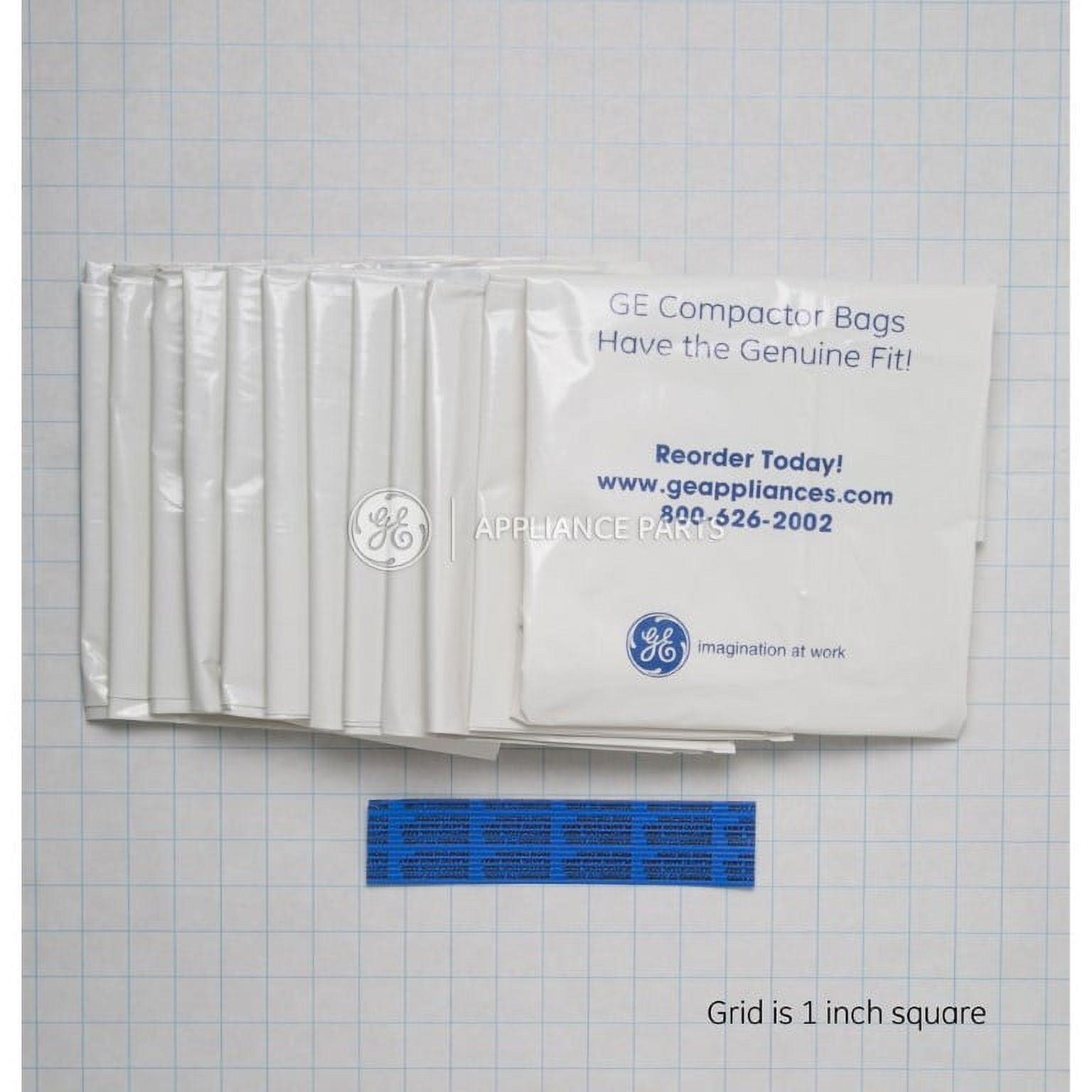 WC60X5015 GE 12\ Compactor Bags - Pkg Of 12 \"" OEM WC60X5015 - Walmart.com