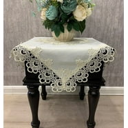 Flower Lace Tablecloth, Small Table Cloth, Embroidered Coffee Table ...