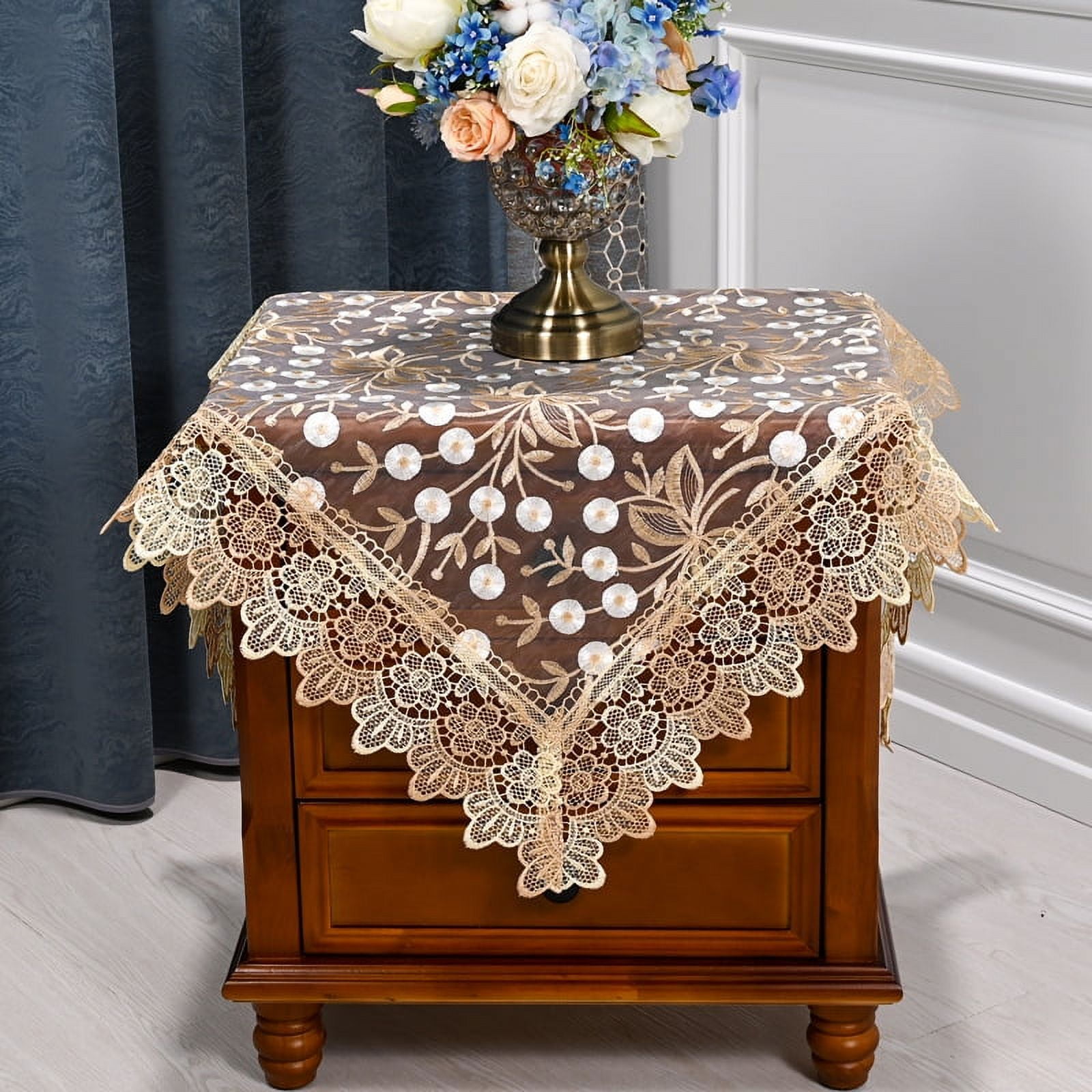 WCHUANG Square Tablecloth, Small Table Cloth, Coffee Table Cover ...