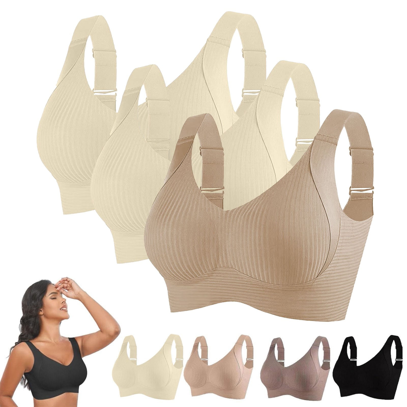 WCJM A R Bra For Senior Front Closure Breathable Bra For Seniors ...
