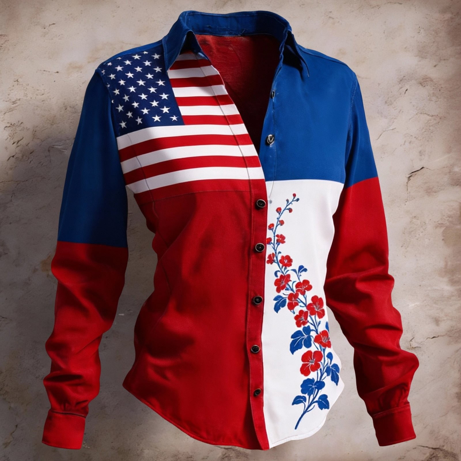 WCJM America 250 Merchandise Inspired Patriotic Shirt Loose Fit Stars ...