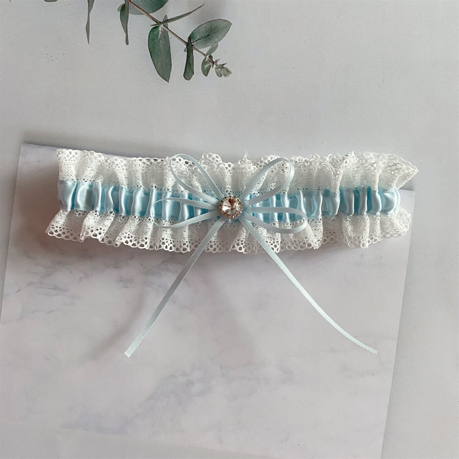 WCJM Blue Lace Blue Garter Wedding Including Personalised Card As A ...