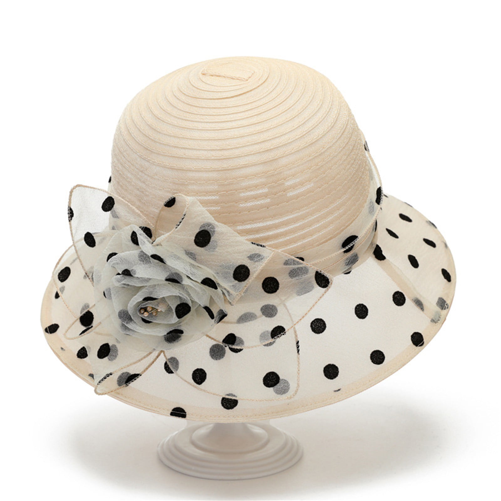 WCJM FemaleWomens Holiday Hat Sun Summer Sun Beach Visor Hat Beige ...