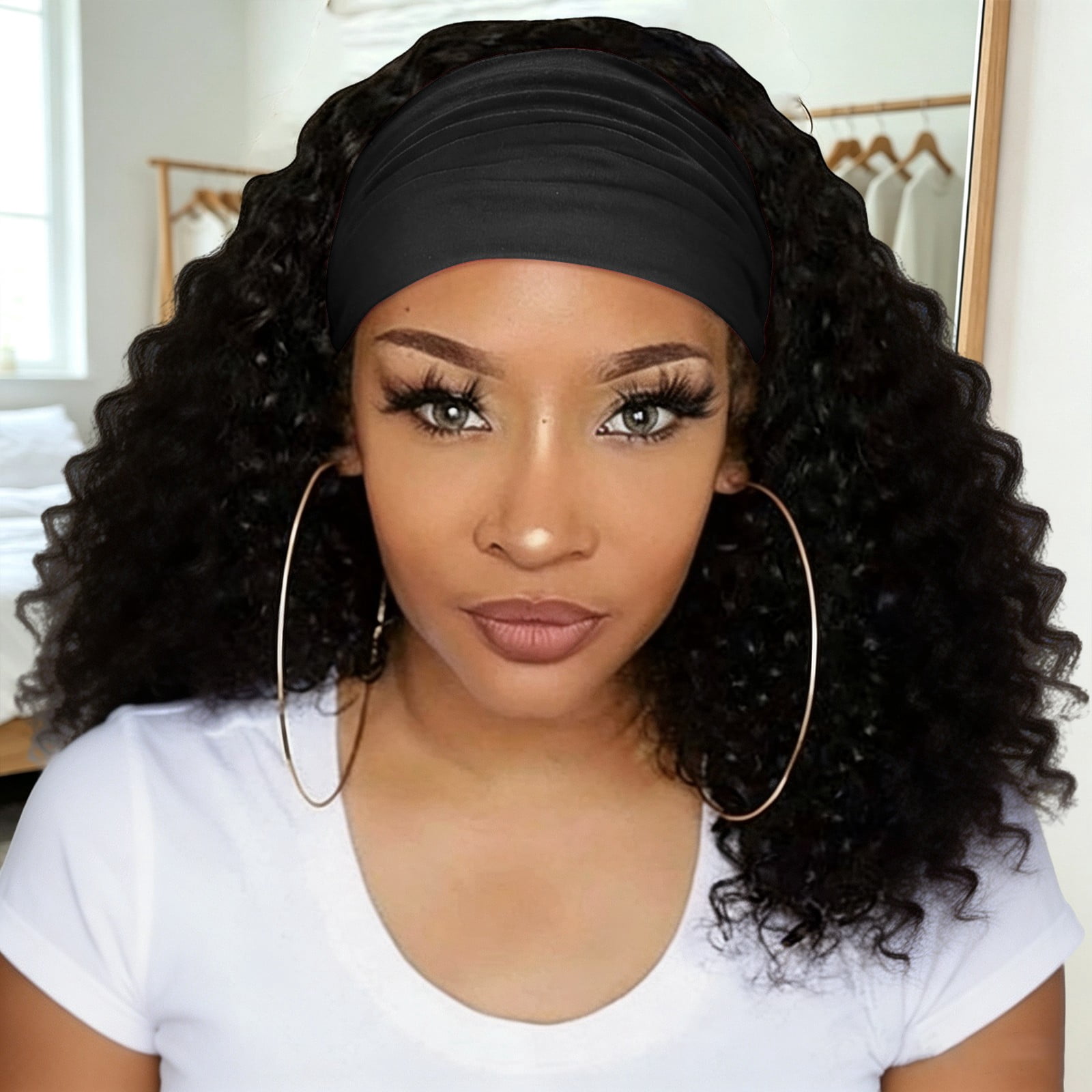 WCJM Wide Boho African Turban Headbands for Women Non Slip Elastic ...