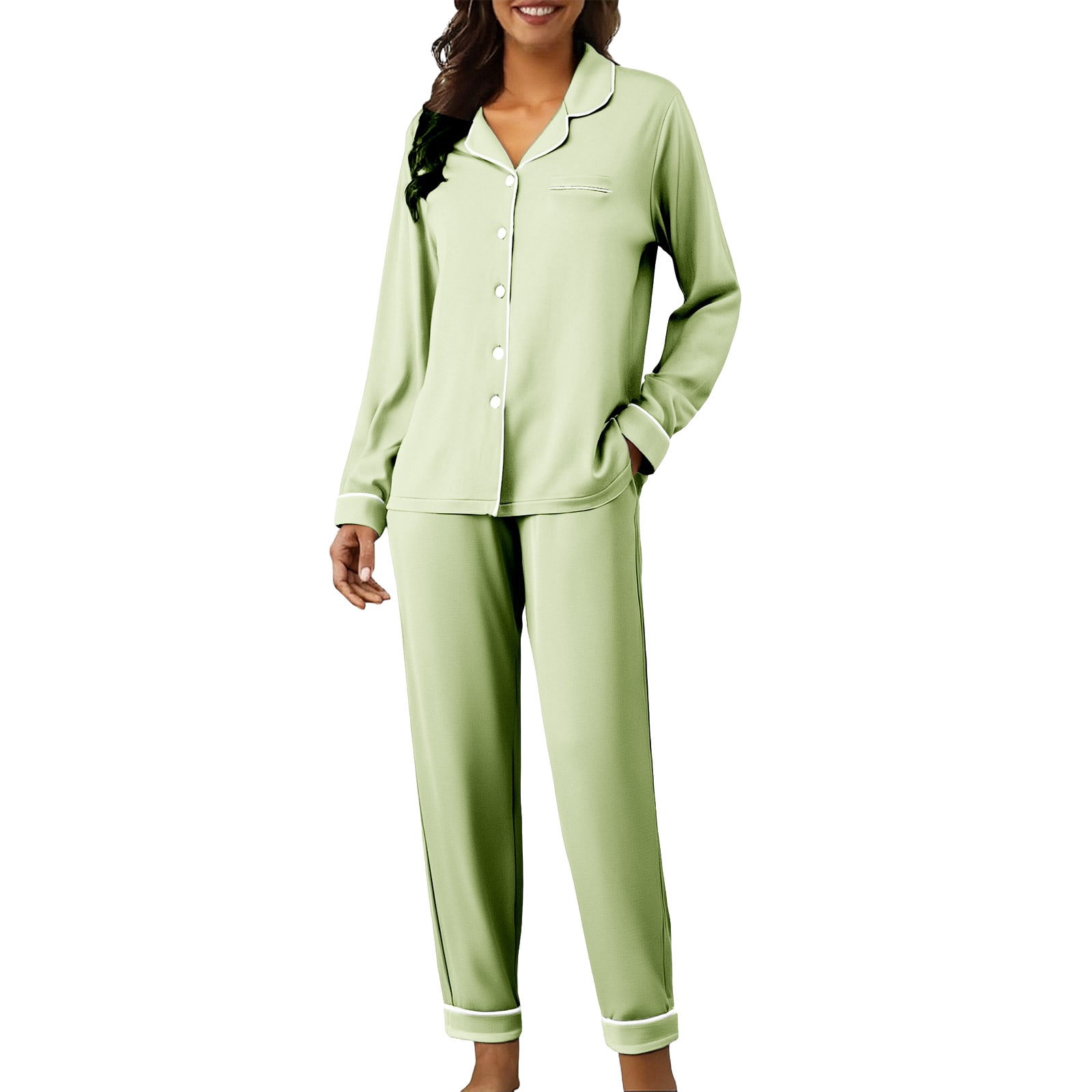 WCJM Women Pajama Sets Green Cute Pajama Sets for Women Cute Pajama ...