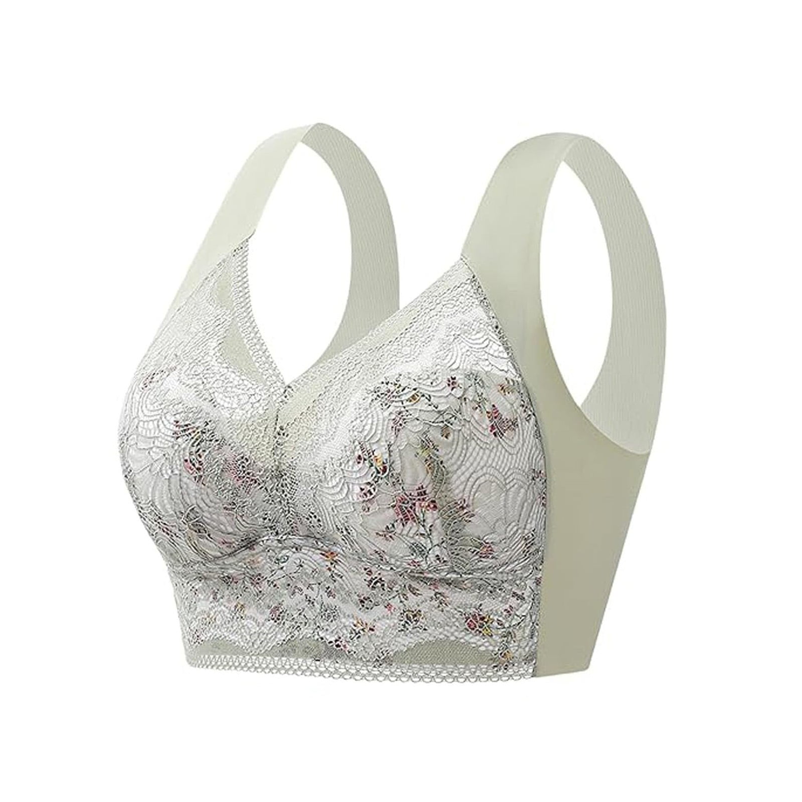 WCJM Women's Back Bra Large Chest Small Balconette Bras Green Seamless ...