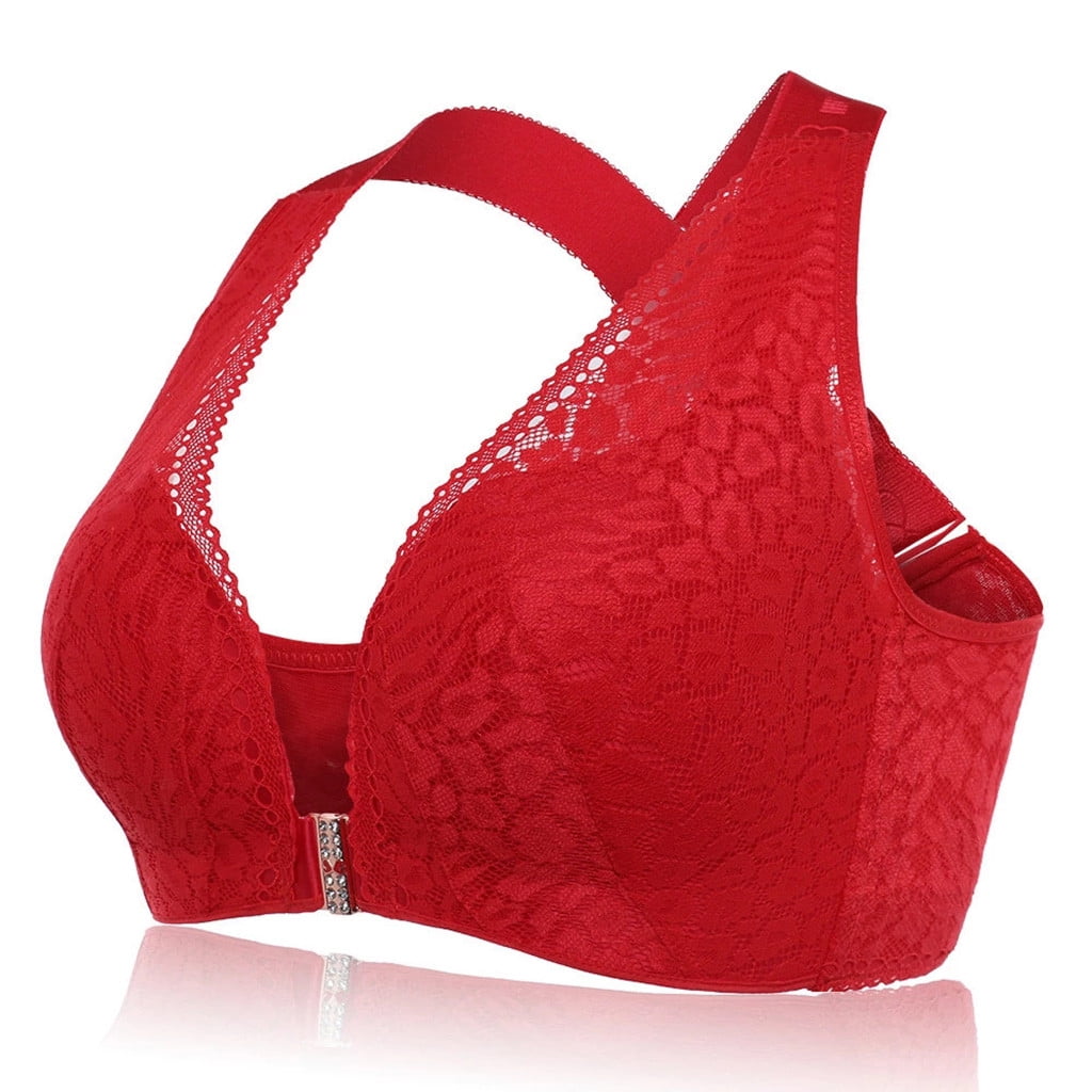 WCJM Women's nylon underwear including 1PC bra Red Nylon Women's Front ...