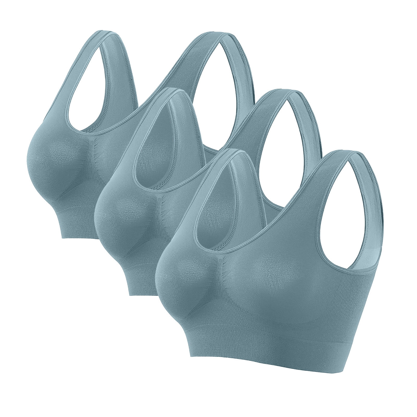 WCMZJ 3Pack Sports Bras for Women Breathable Mesh Liftup Air Bra Plus ...