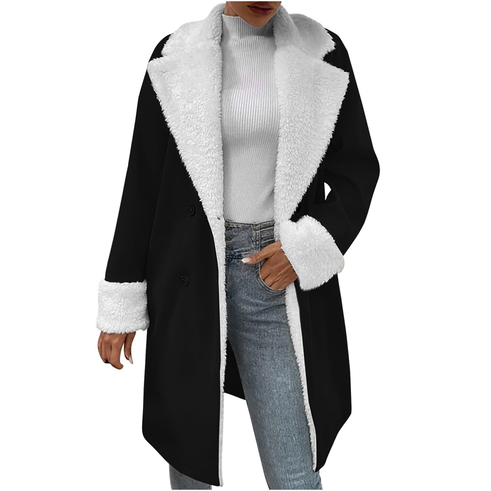 WCMZJ Winter Coats for Women 2024 Trendy Warm Sherpa Fleece Lined ...