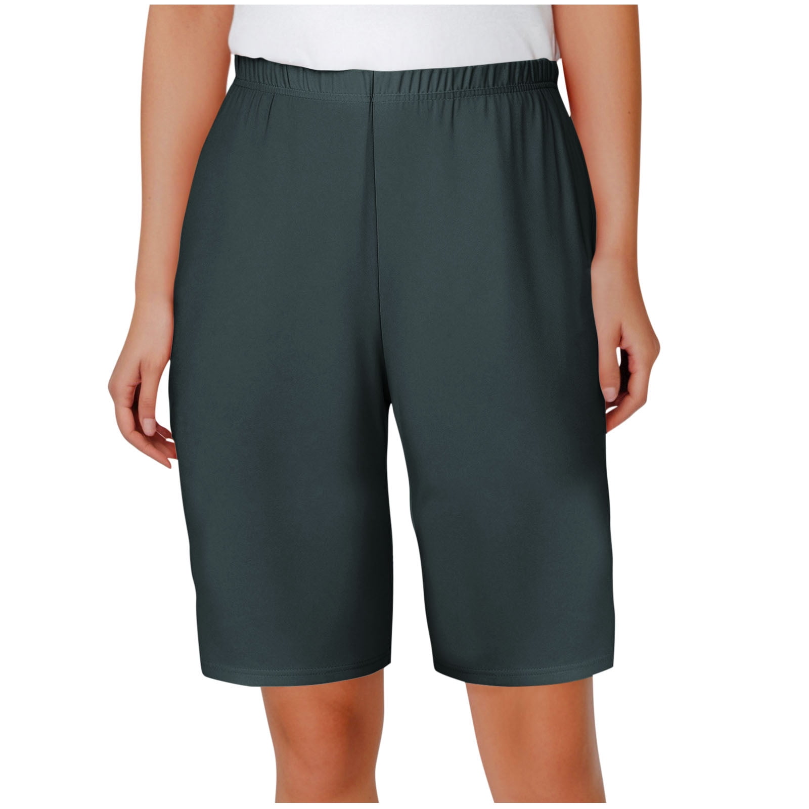 WCMZJ Women's Bermuda Shorts Plus Size Long Casual Summer Knee Length ...