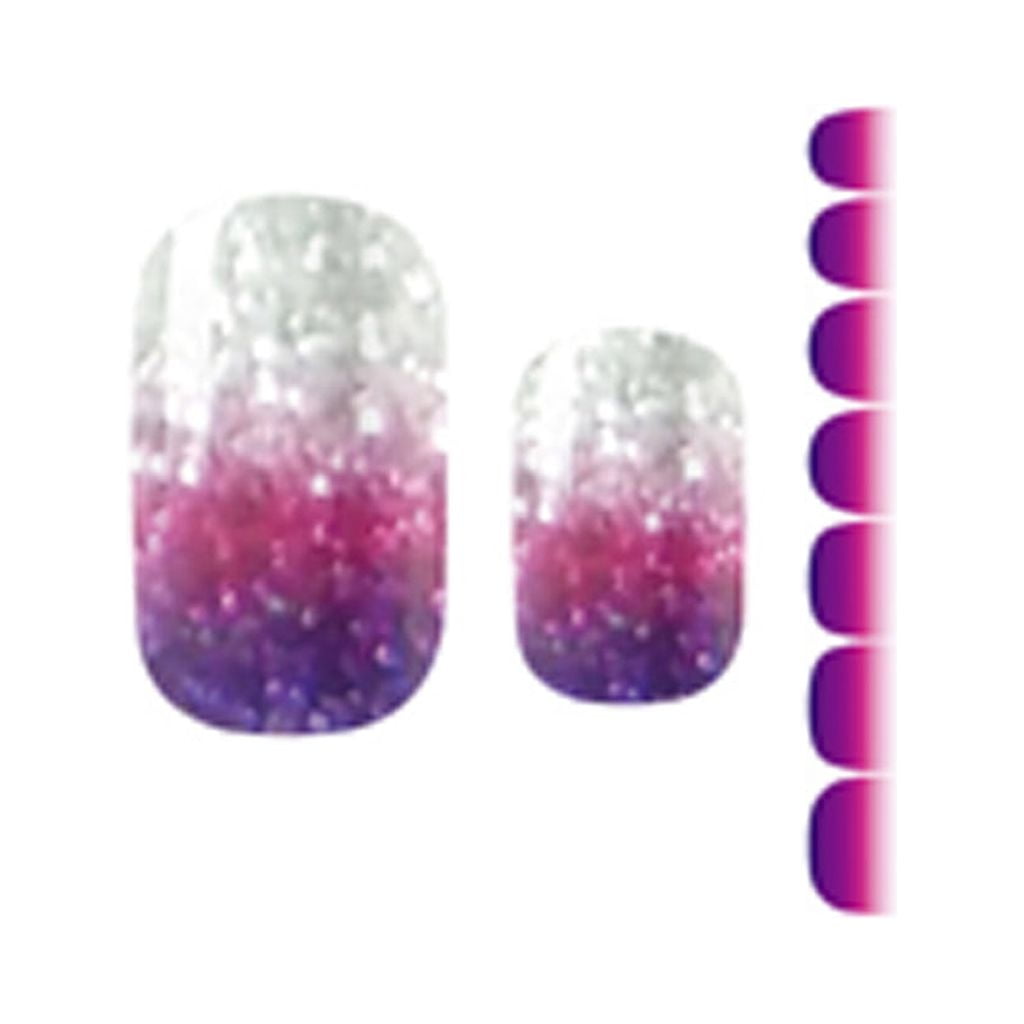 WCUCV 2pc Wraps Decals Beauty Glitter Powder Nail Stickers Gradients ...