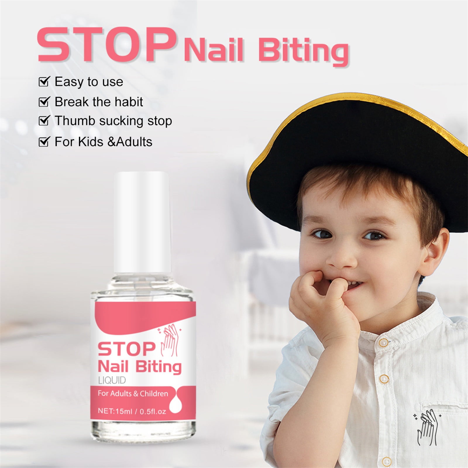 WCUCV Nail Biting Prevention for Kids, Stop Nail Biting Water, Bitter ...