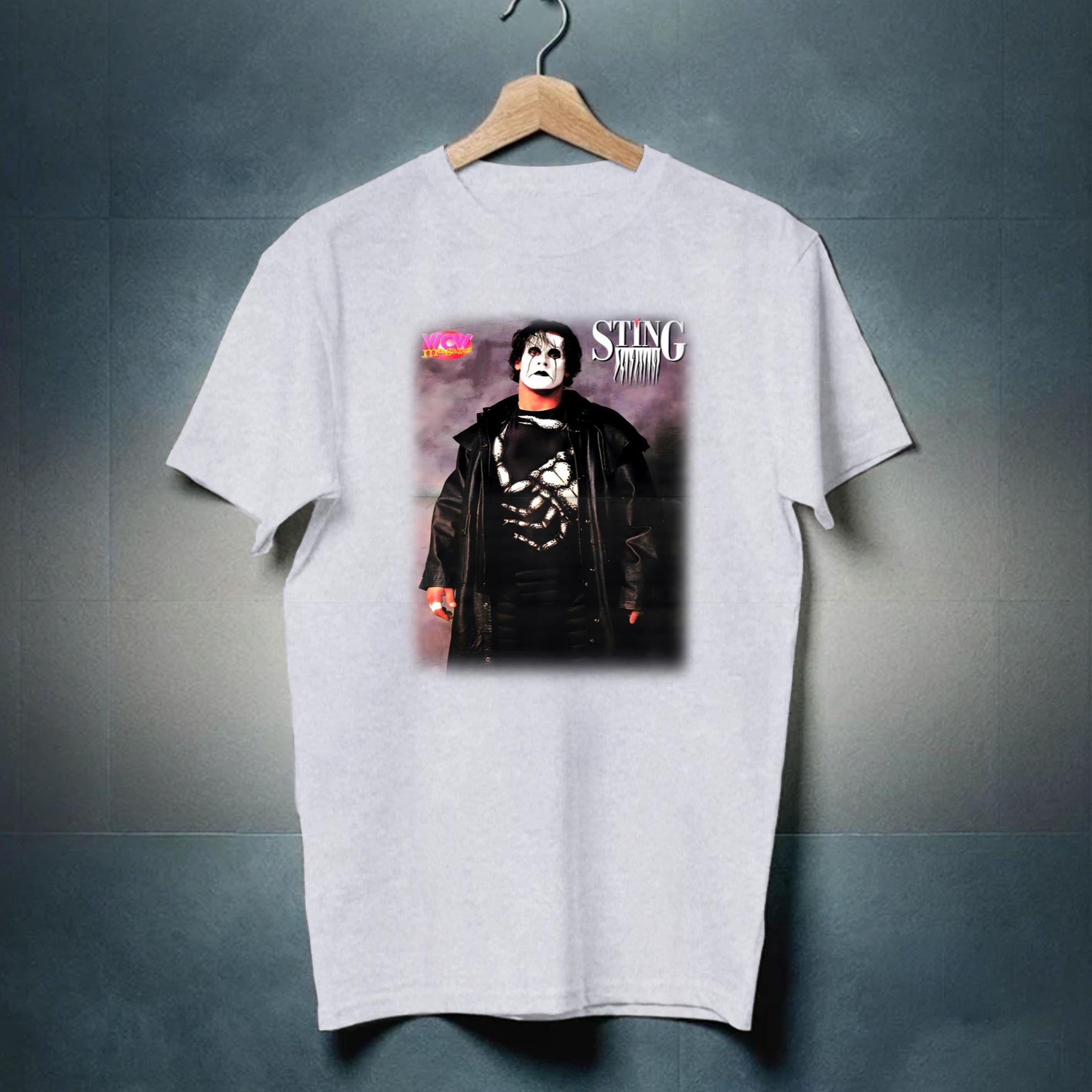 WCW Magazine Cover Sting On Shaka Shirt-TH44764 - Walmart.com